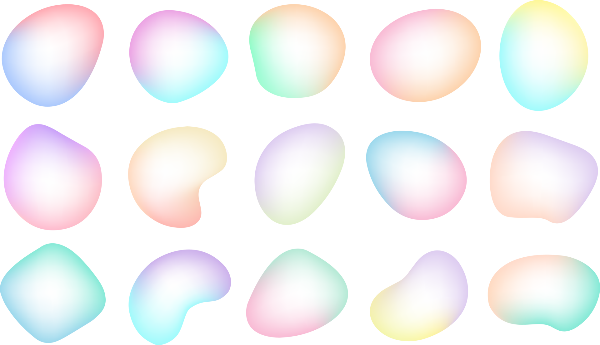 Set of gradient liquid color fluid shapes. Abstract blur free form ... Set of gradient liquid color fluid shapes. Abstract blur free form ...