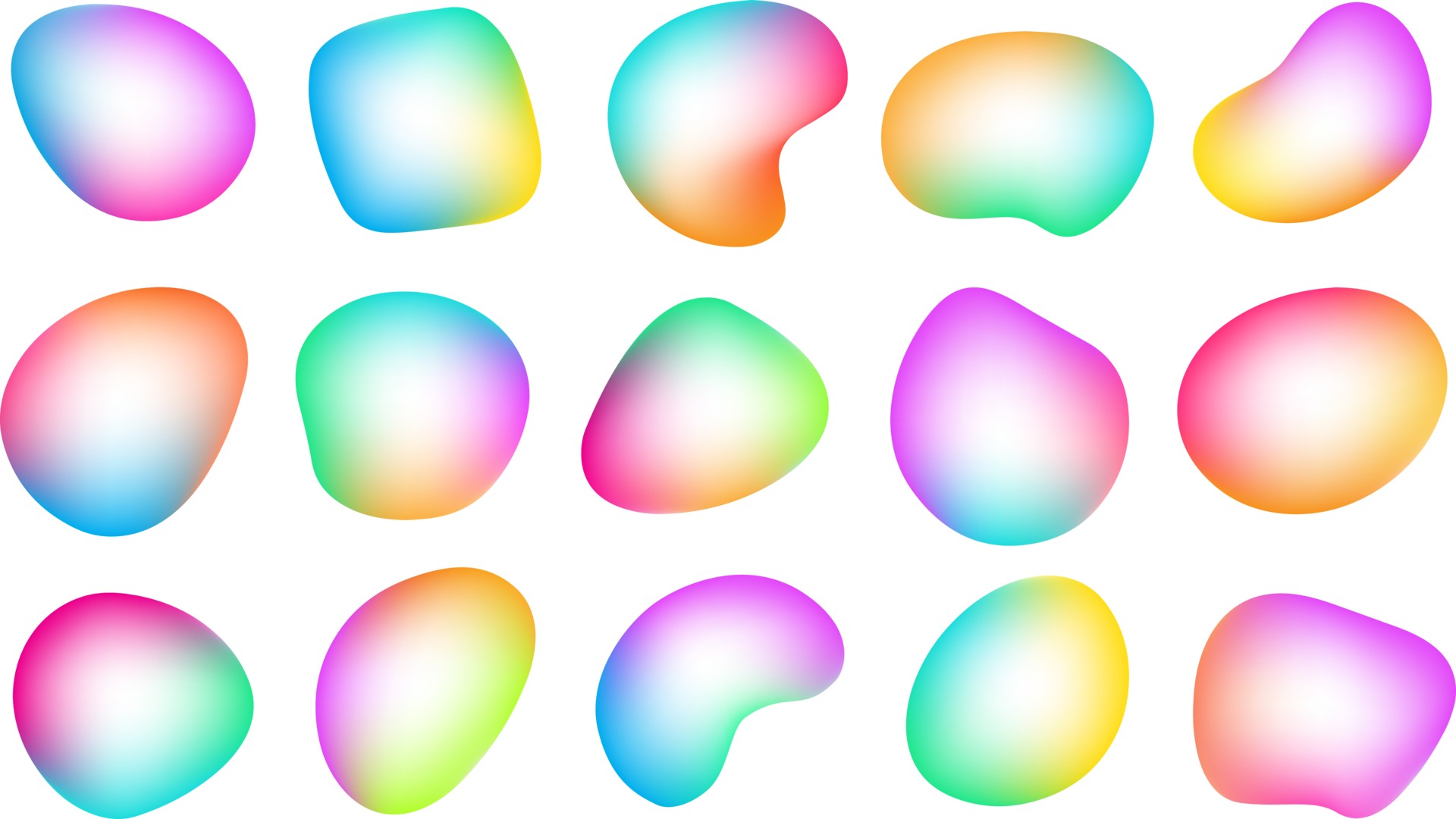 Set of gradient liquid color fluid shapes. Abstract blur free form ... Set of gradient liquid color fluid shapes. Abstract blur free form ...