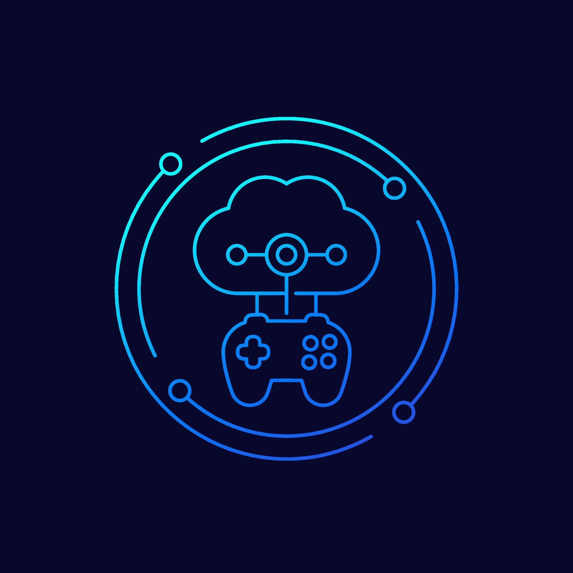 game server icon, linear design 22457611 Vector Art at Vecteezy
