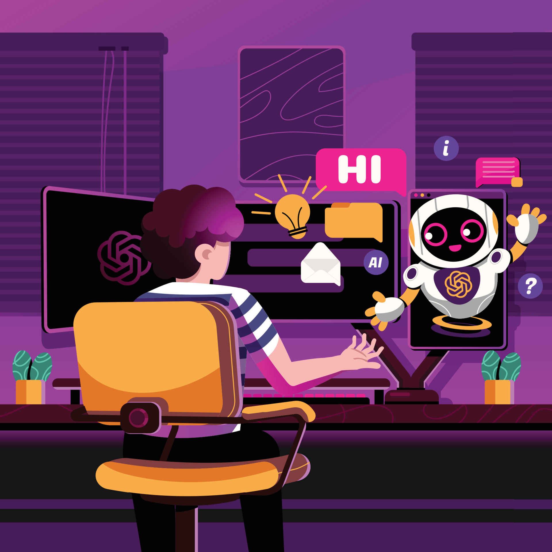 Ai Chat Bot Vector Art Icons And Graphics For Free Download