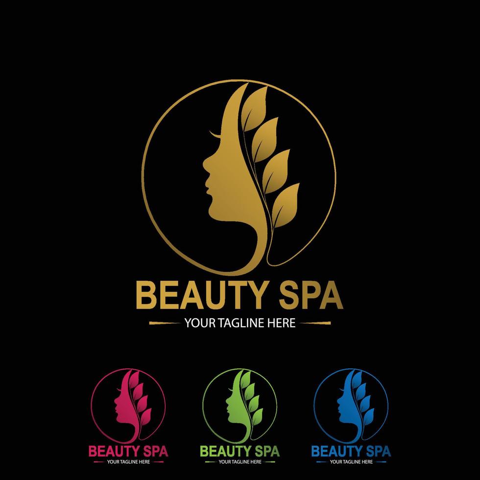 Beauty spa logo template design 22460995 Vector Art at Vecteezy