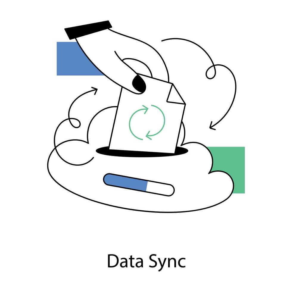 Trendy Data Sync 22461405 Vector Art at Vecteezy