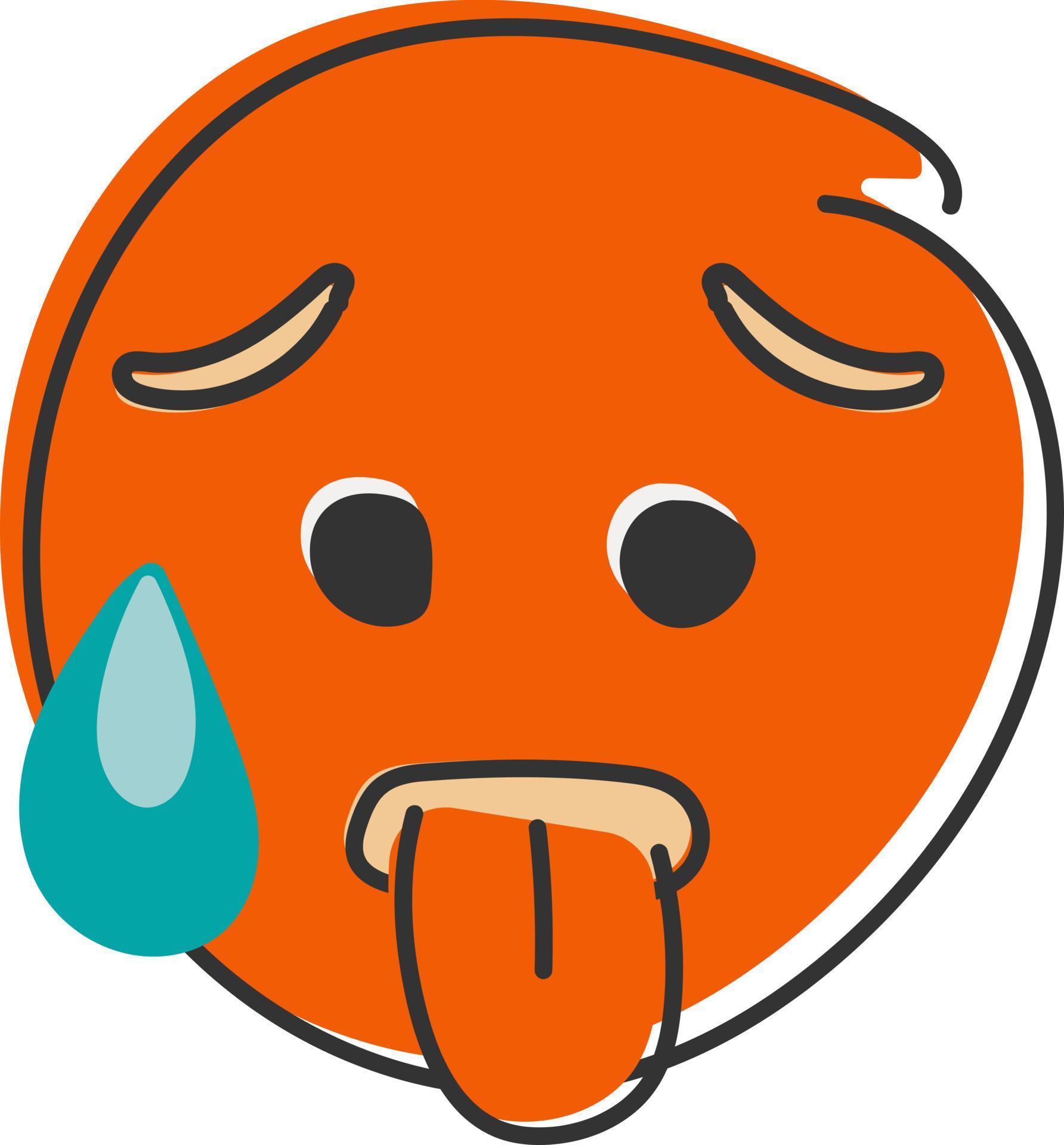 Caliente Emojis Sobrecalentado Emoticono Rojo Cara Con Lengua Atascado