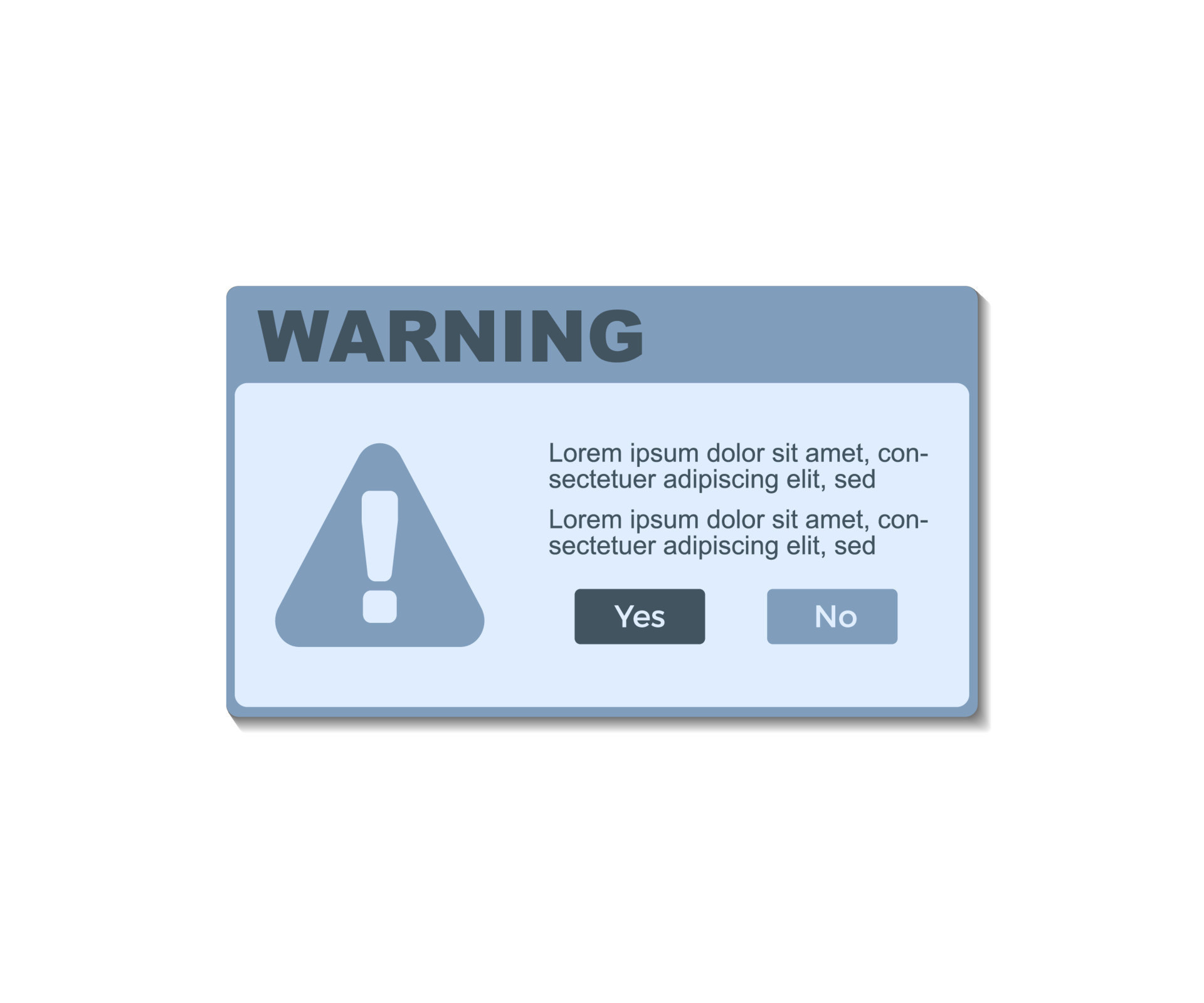 Minimalist Clean Warning Pop Up Template Flat Design 22461800 Vector ... Minimalist Clean Warning Pop Up Template Flat Design 22461800 Vector ...
