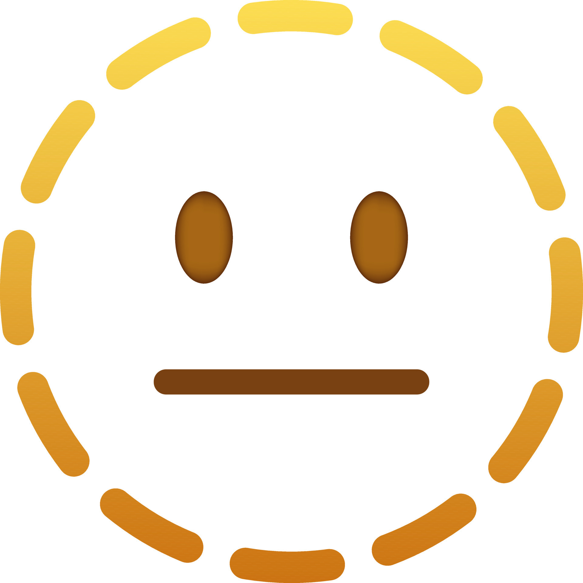 Dotted line expressionless Smiley Emoticon Face line icon 22461877 Vector Art at Vecteezy
