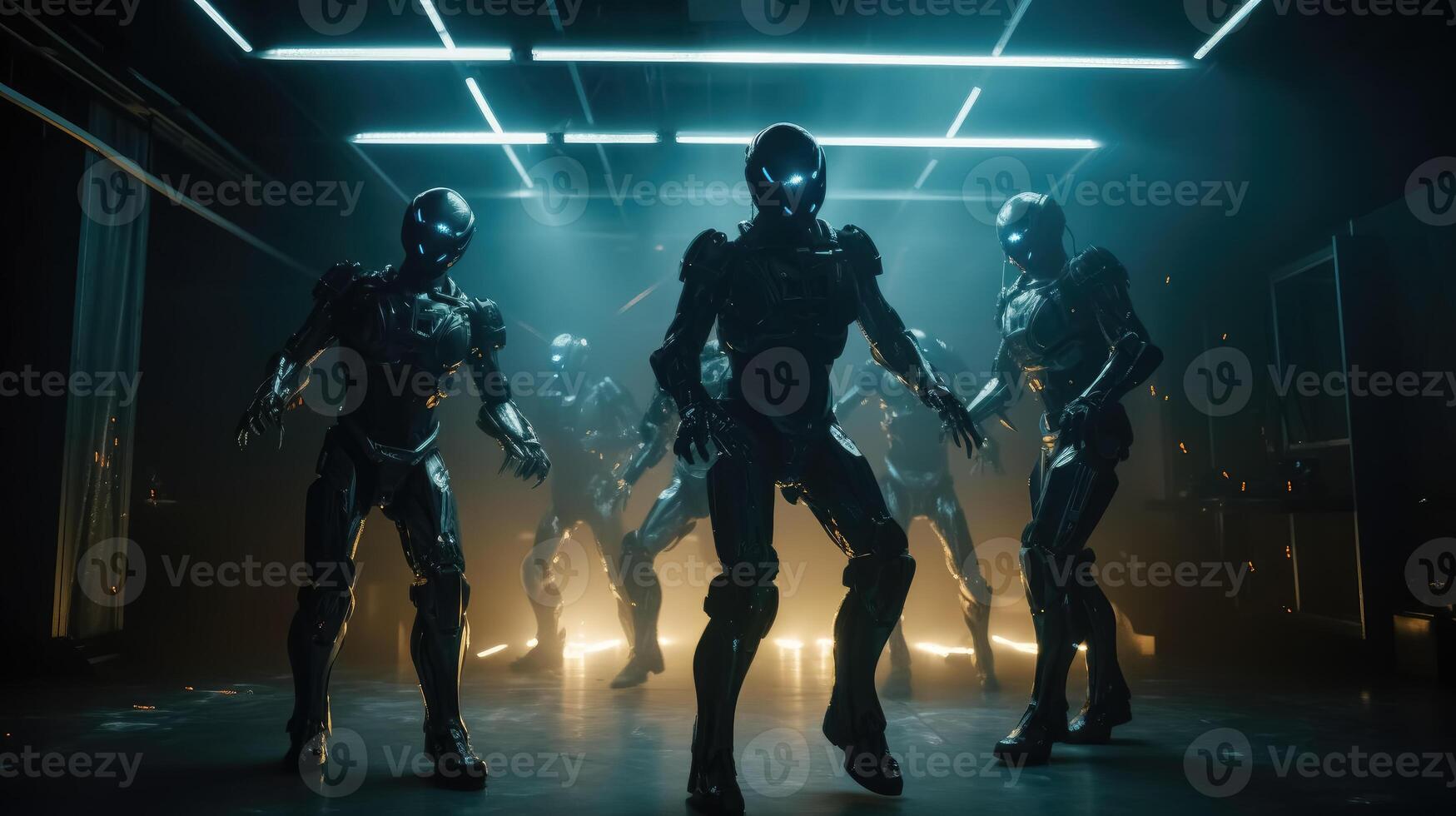 Robots dance at a nightclub. 22464152 Stock Photo at Vecteezy