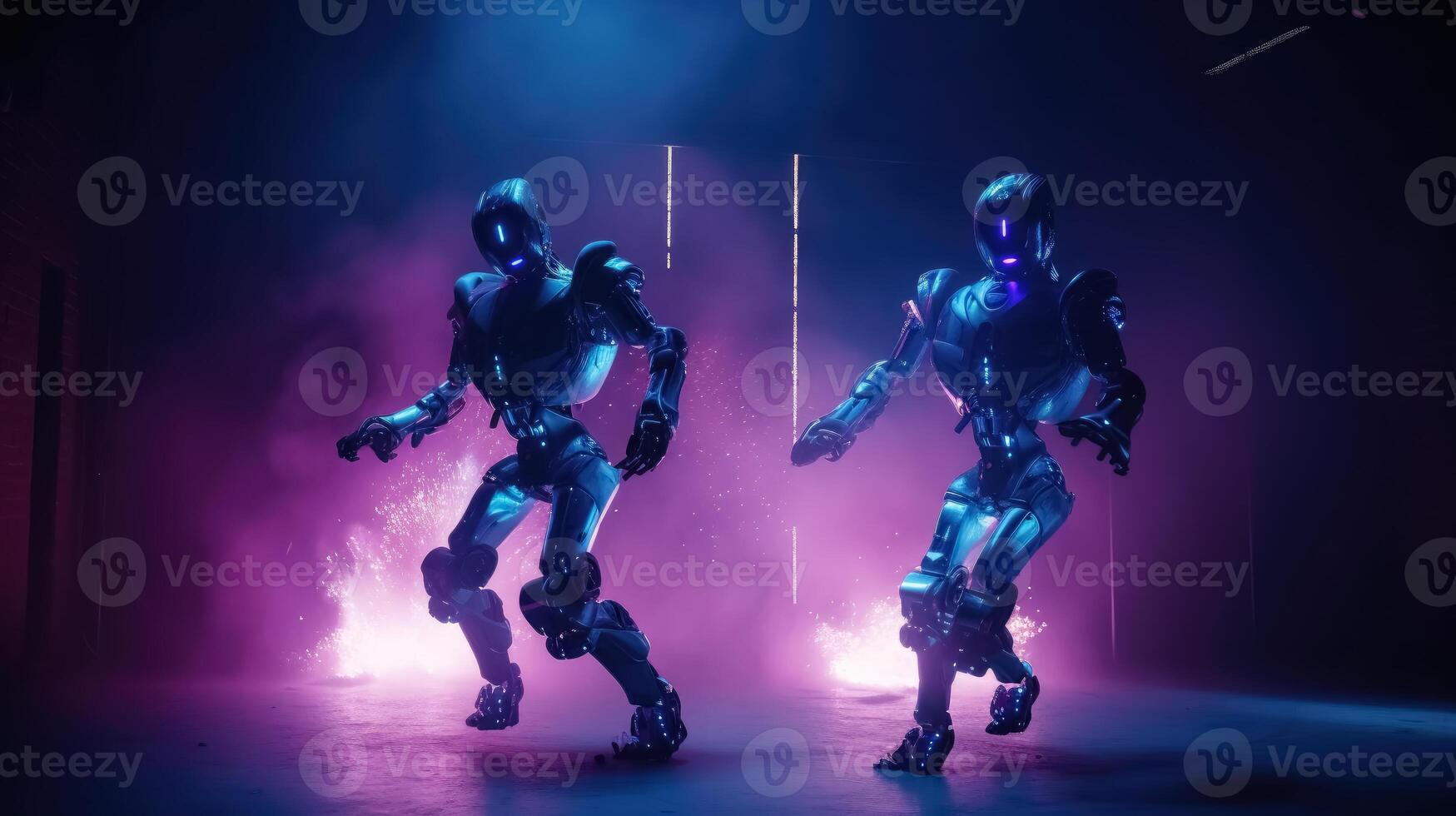 Robots dance at a nightclub. 22464154 Stock Photo at Vecteezy