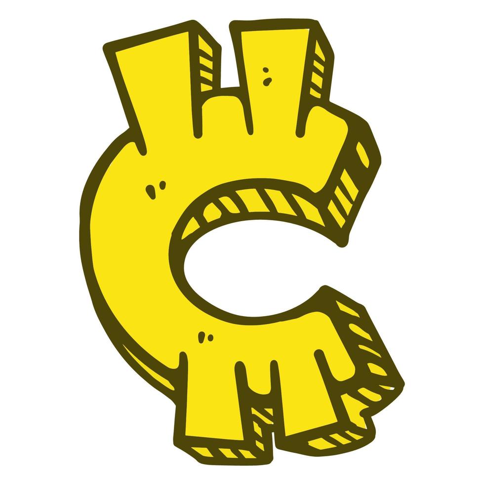 Hand drawn crypto currency symbol sign cartoon illustration isolated on ... Hand drawn crypto currency symbol sign cartoon illustration isolated on ...