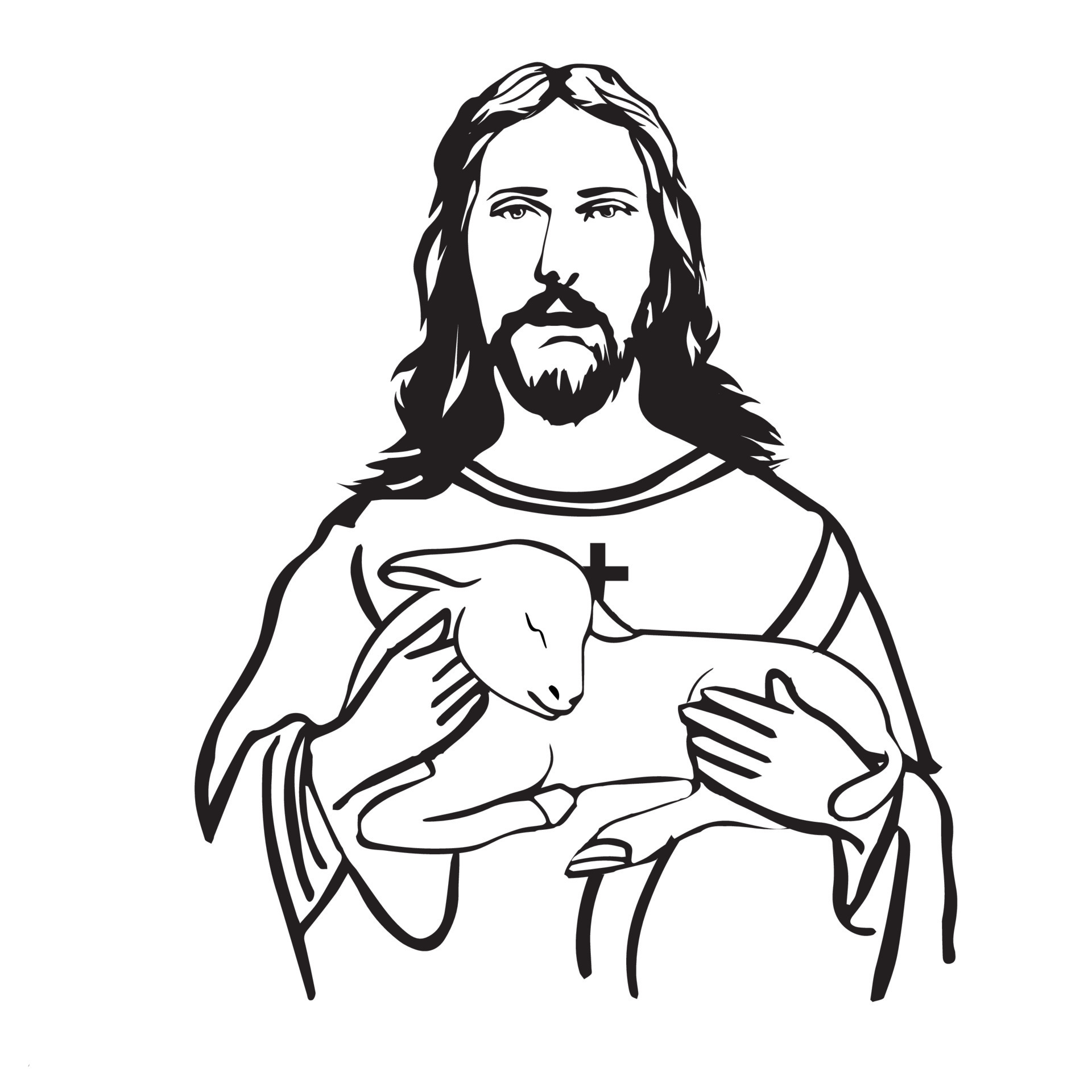 jesus christ good shepherd drawing 22470843 Vector Art at Vecteezy jesus christ good shepherd drawing 22470843 Vector Art at Vecteezy