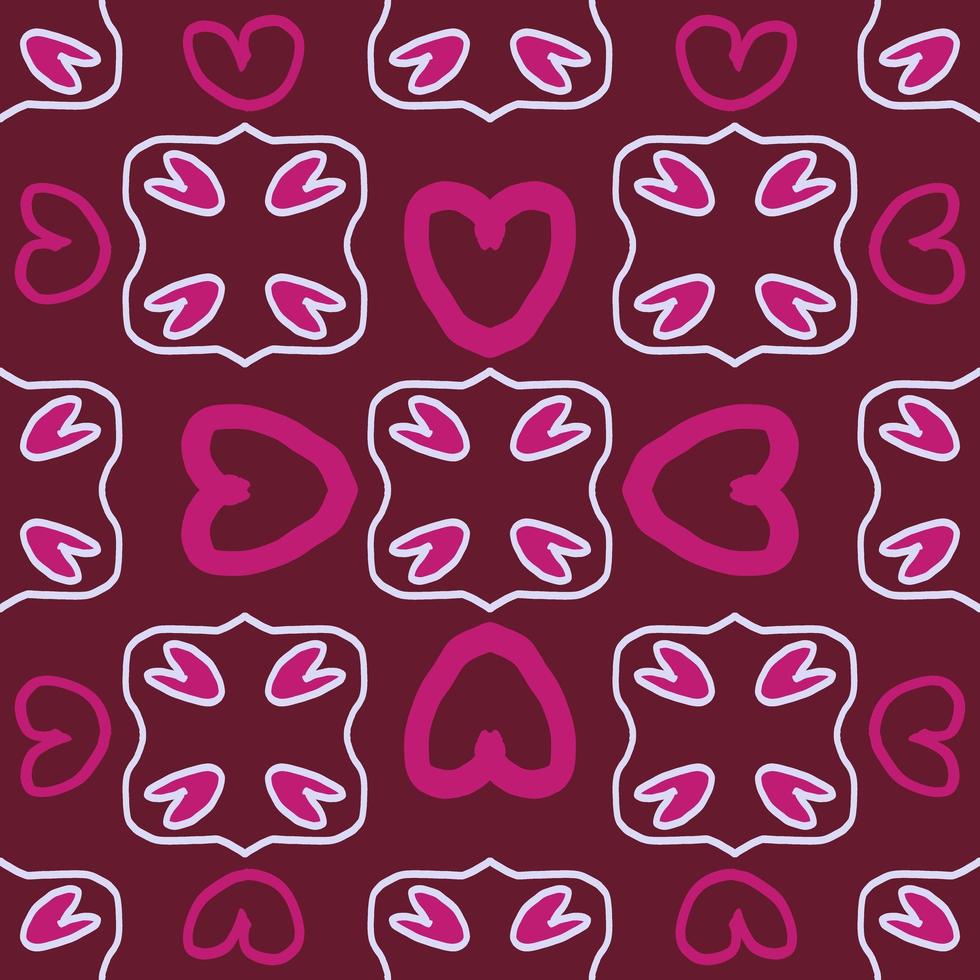 seamless pattern with heart illustration background 22471643 Stock ...