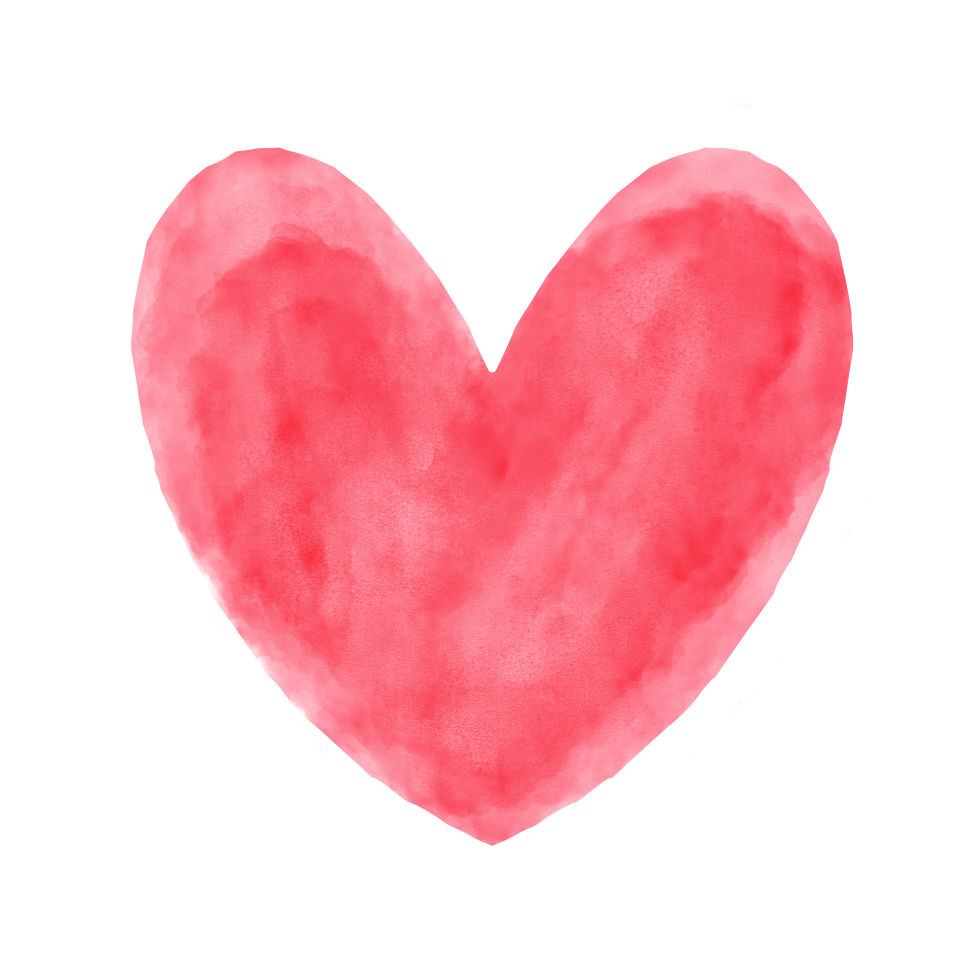 watercolor heart set, concept love, valentine's day icon watercolor set ...