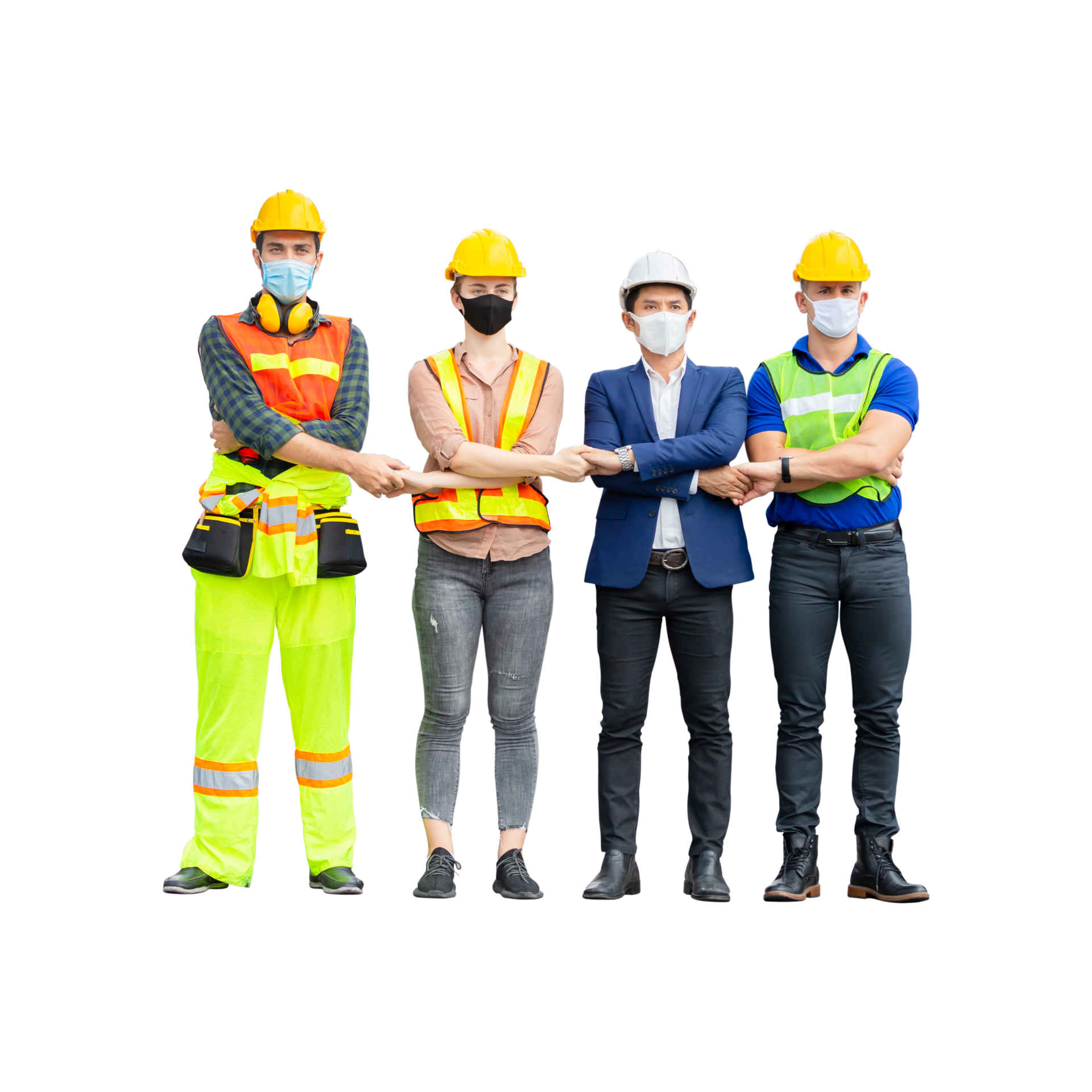 Engineer And Worker Team With Handshake Foreman In Hardhat Job And engineer-and-worker-team-with-handshake-foreman-in-hardhat-job-and