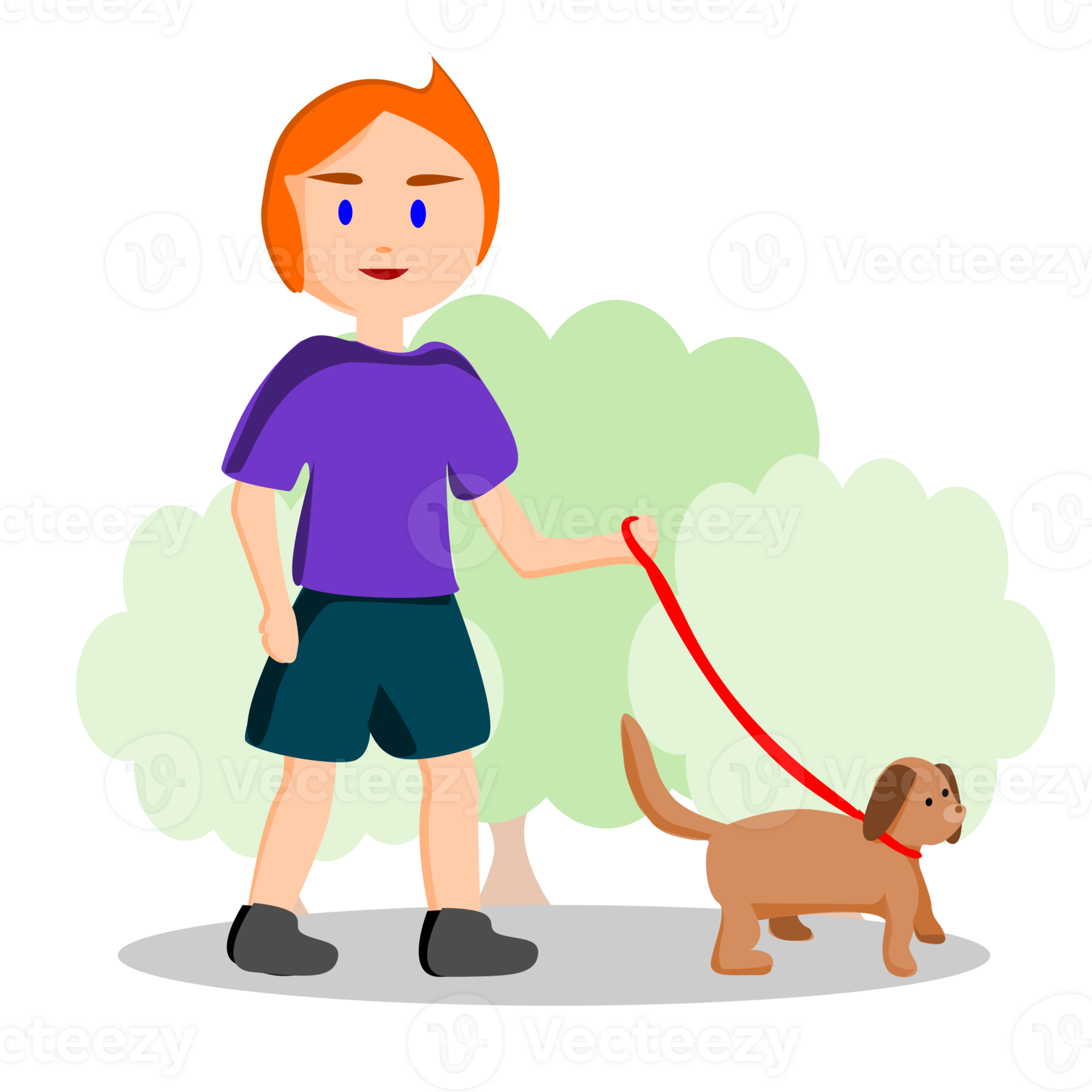 walking with dog 22478683 PNG