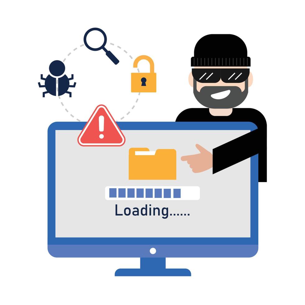 Hacker stealing information and download data from computer 22480290 ... Hacker stealing information and download data from computer 22480290 ...