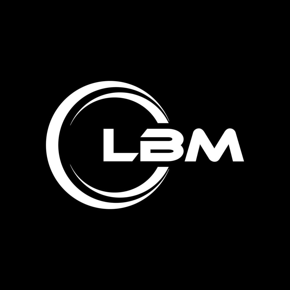 LBM letter logo design in illustration. Vector logo, calligraphy designs for logo, Poster ...