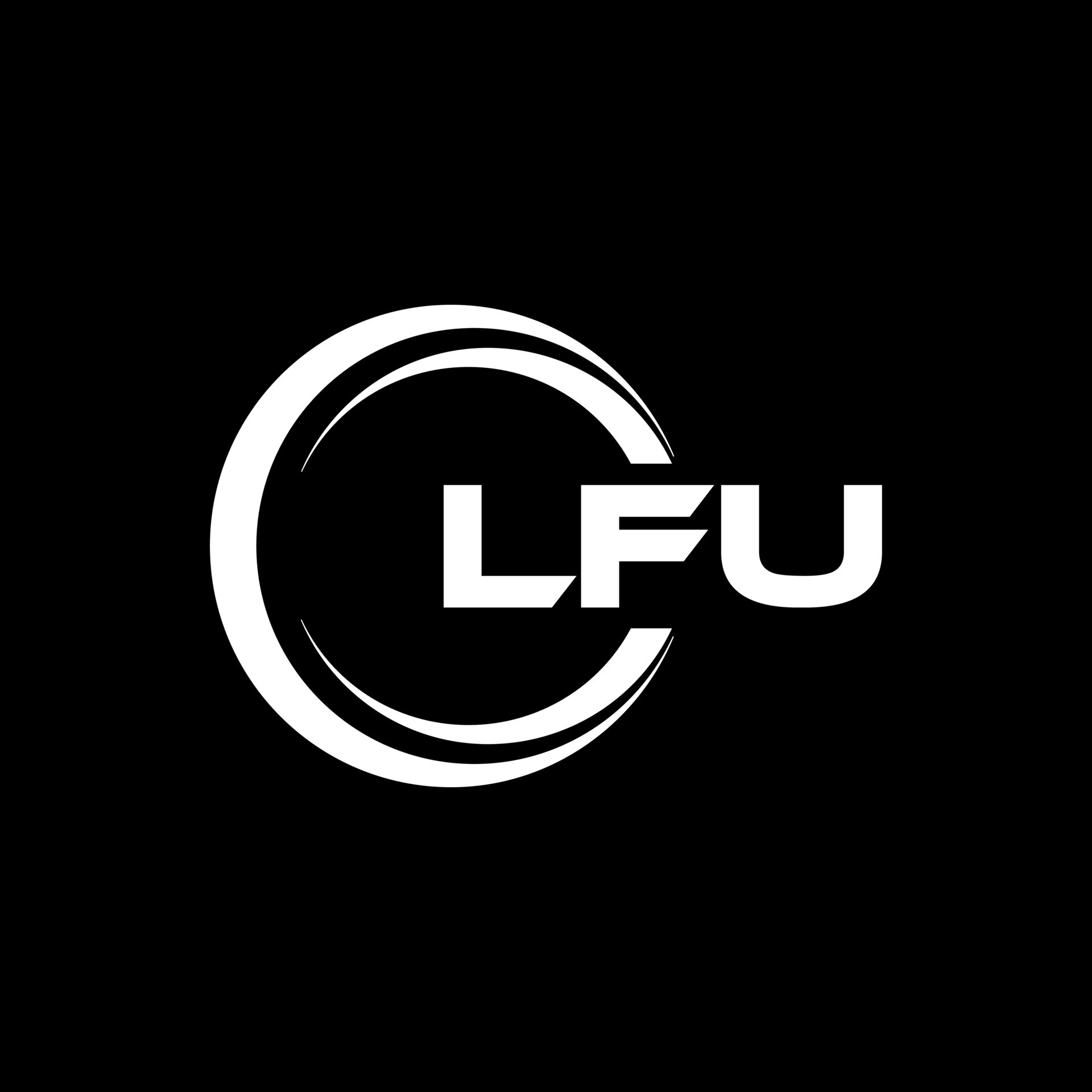 LFU letter logo design in illustration. Vector logo, calligraphy designs for logo, Poster ...