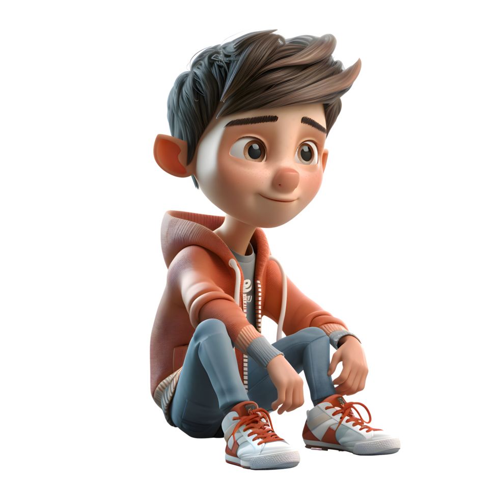 Patient 3D Student boy with problem solving skills on white background ... Patient 3D Student boy with problem solving skills on white background ...