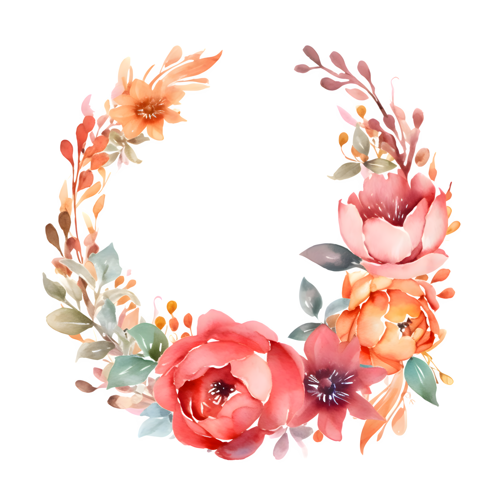 Vintage botanical design with delicate pink roses and greenery PNG ...