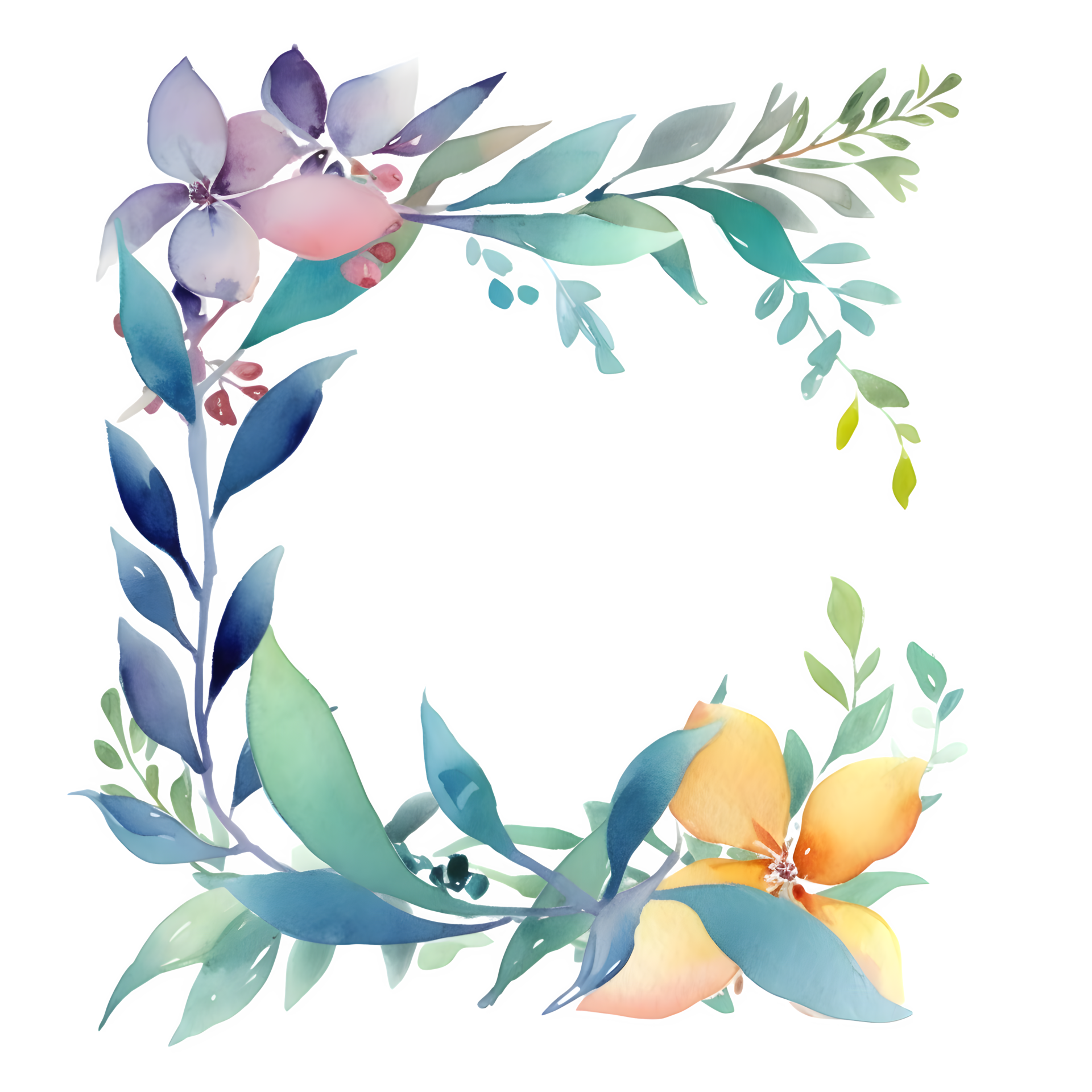 Botanical wreath with hand-lettered calligraphy for a romantic touch ... Botanical wreath with hand-lettered calligraphy for a romantic touch ...