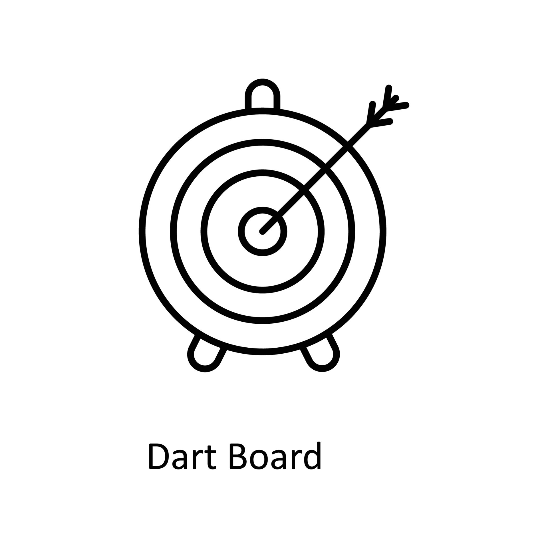 Dart Board Vector Outline Icons Simple Stock Illustration Stock 22484611 Vector Art At Vecteezy
