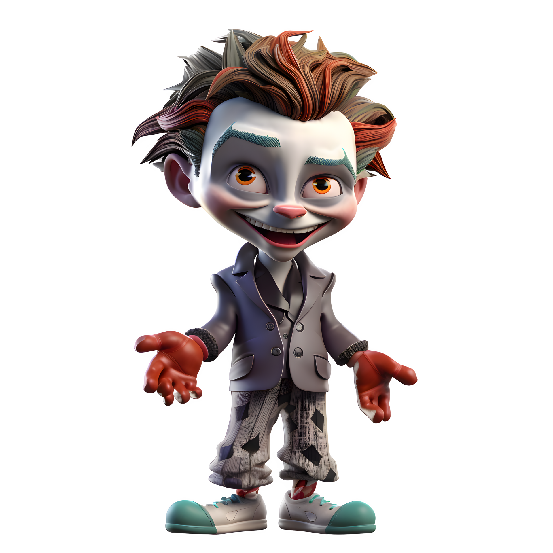 Mischievous 3D Joker Boy Ideal For Playing Card or Gambling Themes PNG Transparent Background ...