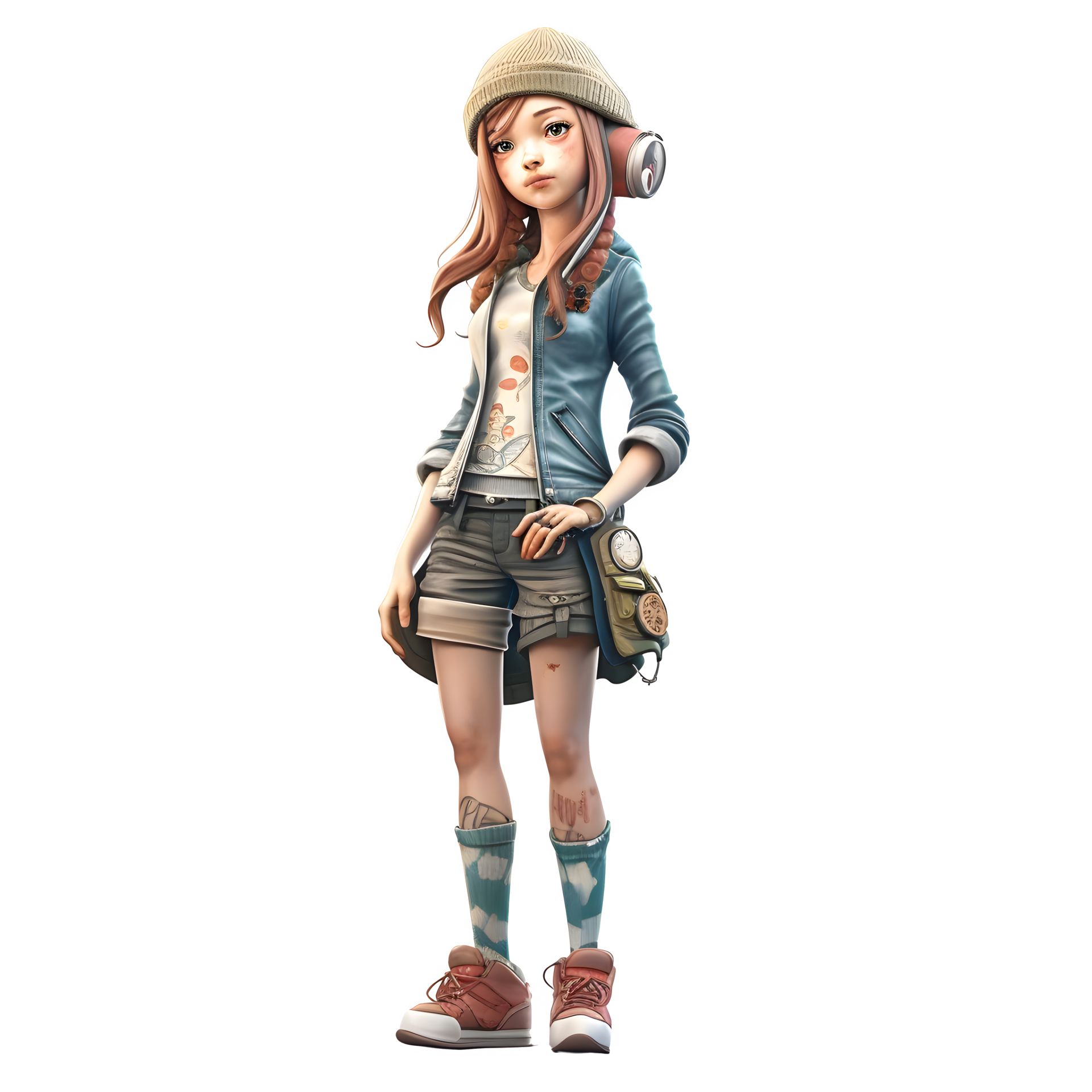 süß 3d Mädchen mit ein groß Grinsen png transparent Hintergrund 22484716 PNG