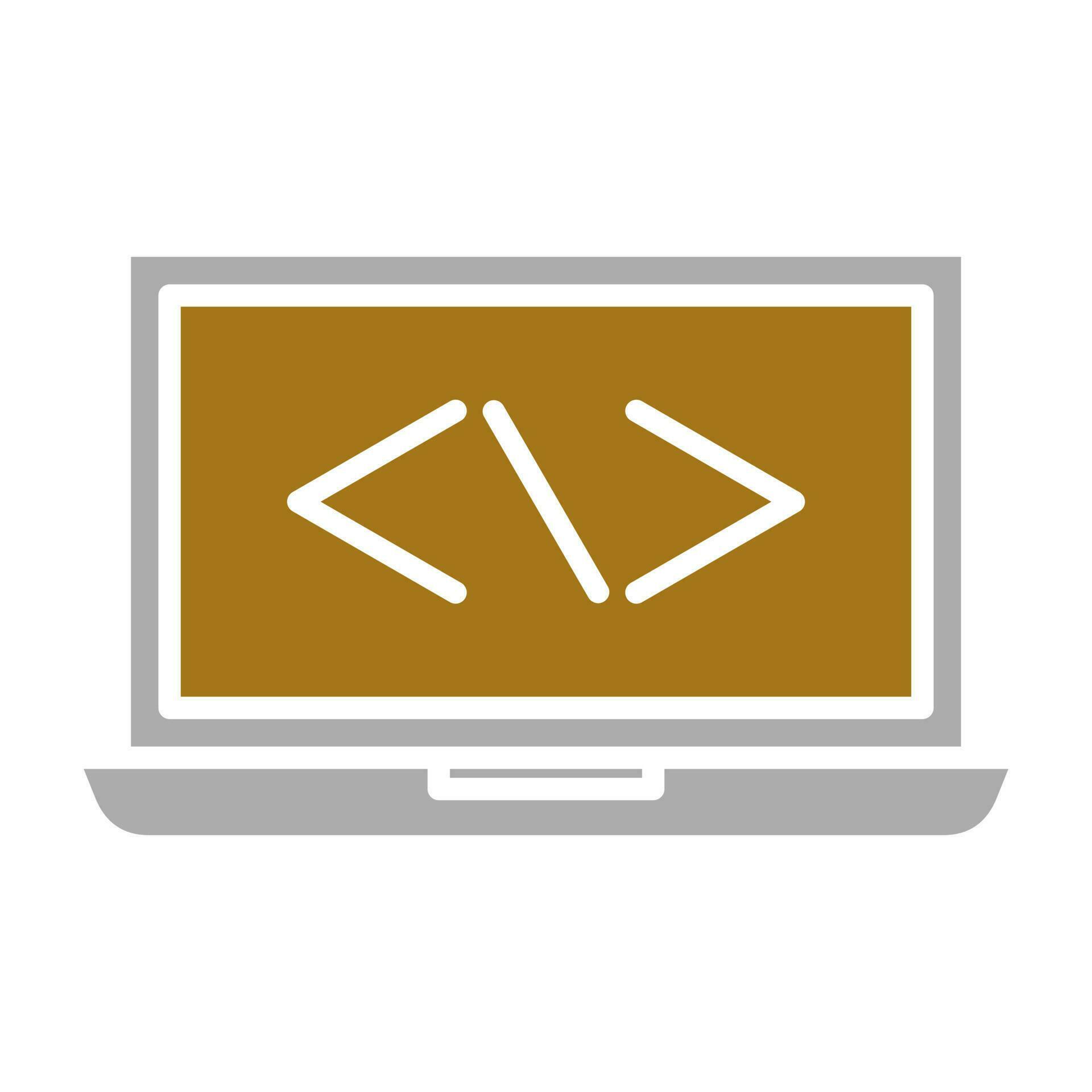 Laptop Coding Vector Icon Style 22488836 Vector Art at Vecteezy