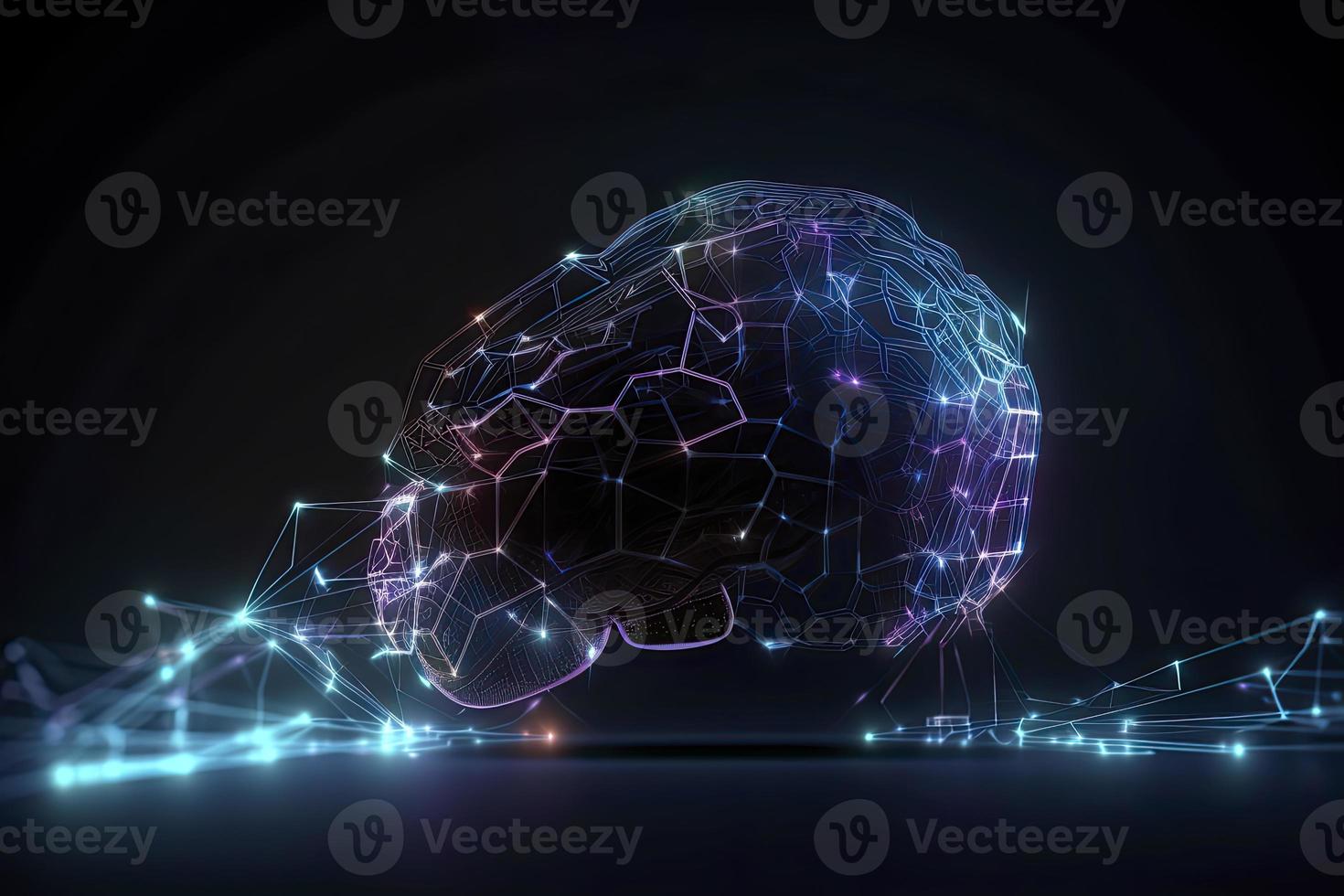 Artificial Intelligence Digital Concept With Abstract Brains 22489754