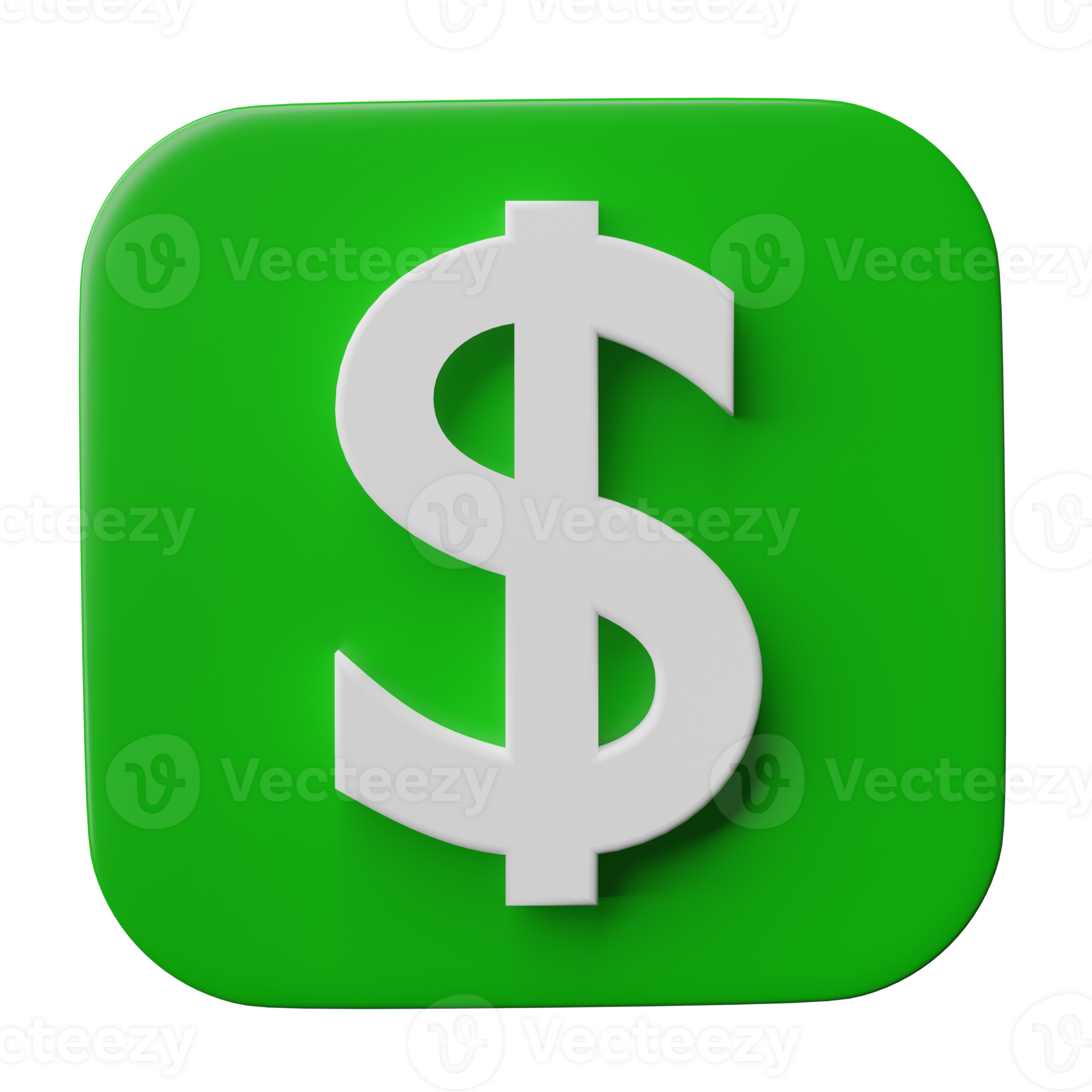 3D Dollar sign isolated on transparent background, png file. 22493593 PNG