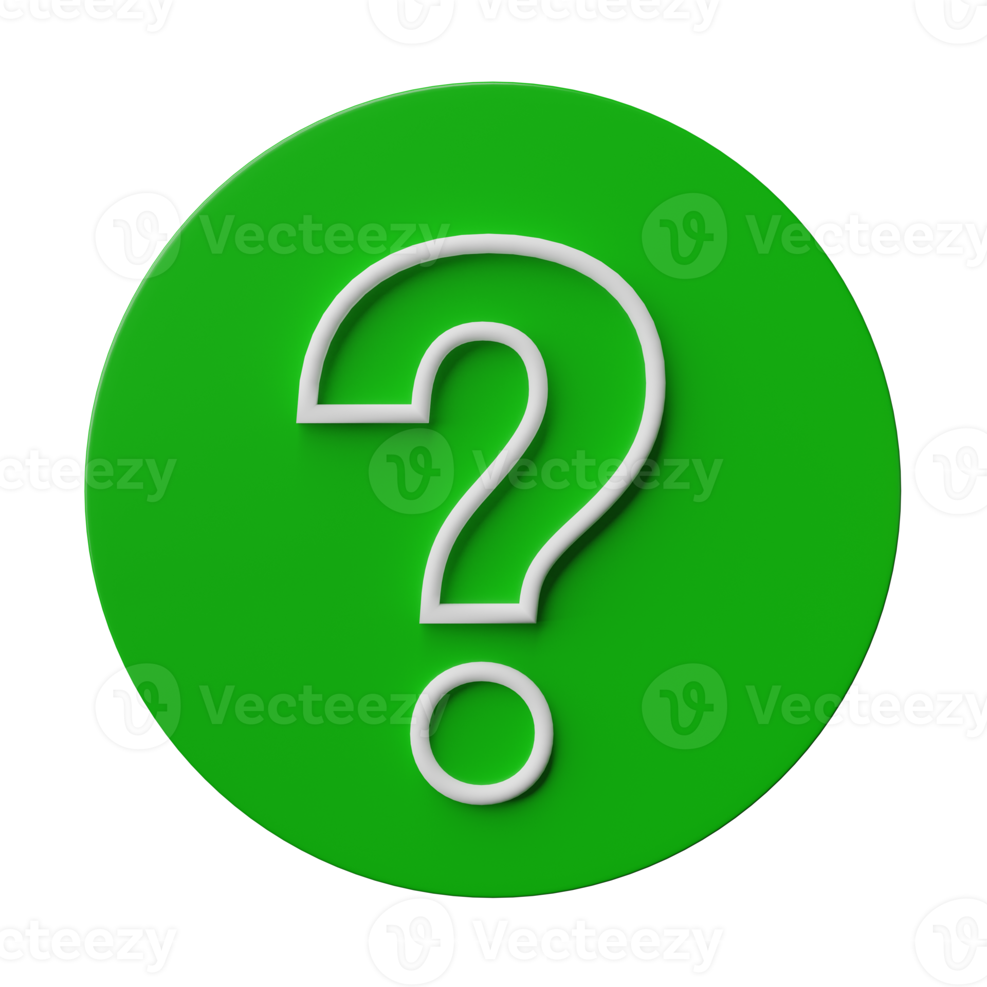 3d Question Mark Icon Or Ask Faq Answer Solution Isolated On