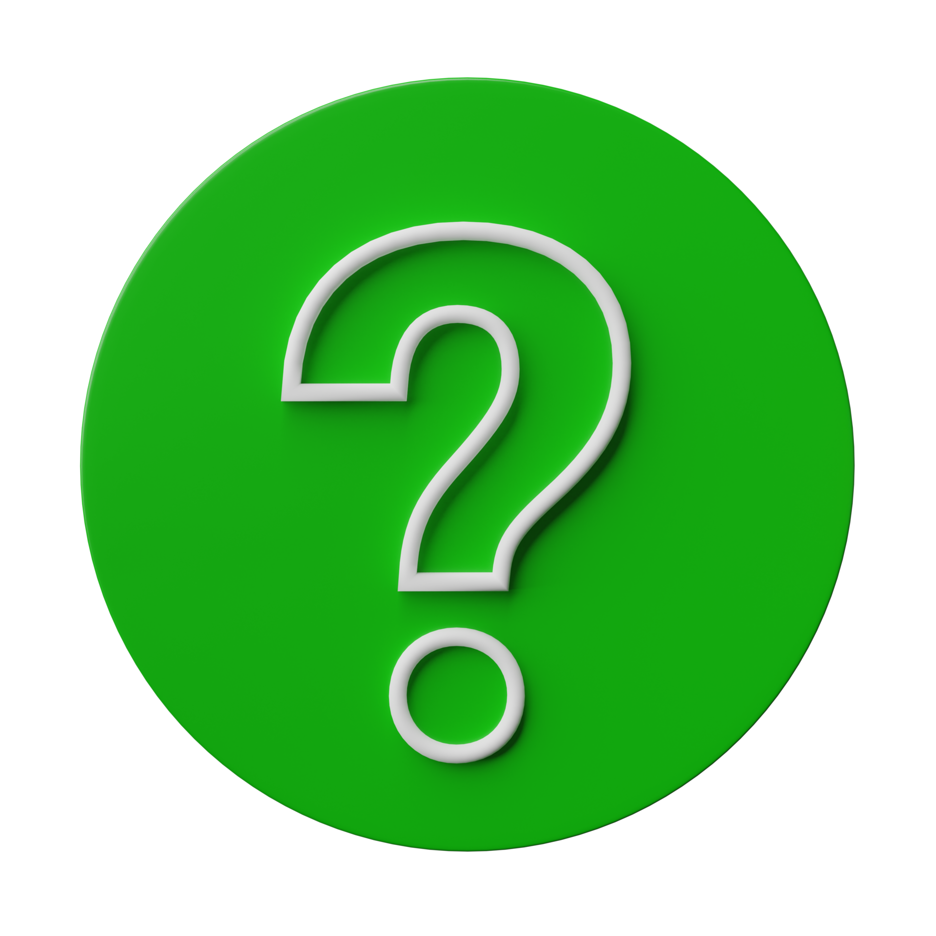3d Question Mark Icon Or Ask Faq Answer Solution Isolated On