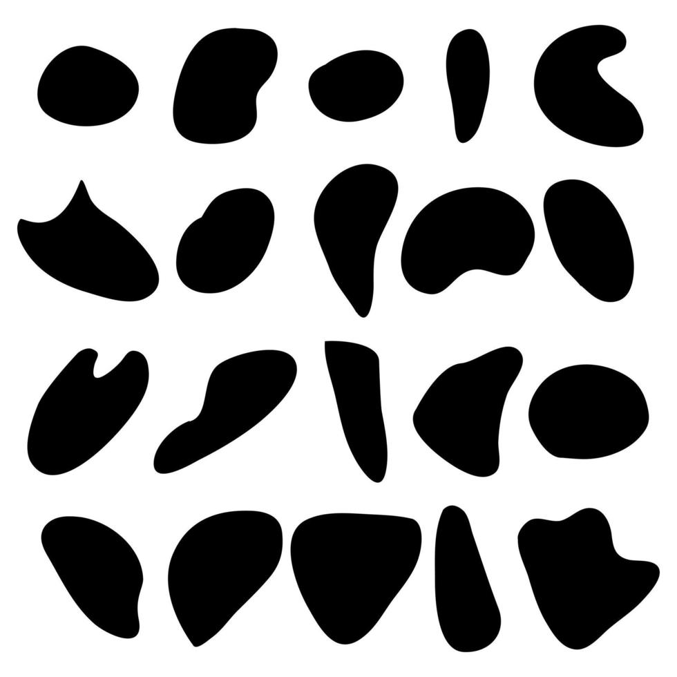 Blob Shapes Vector Set Random Blotch Inkblot Organic Abstract Simple