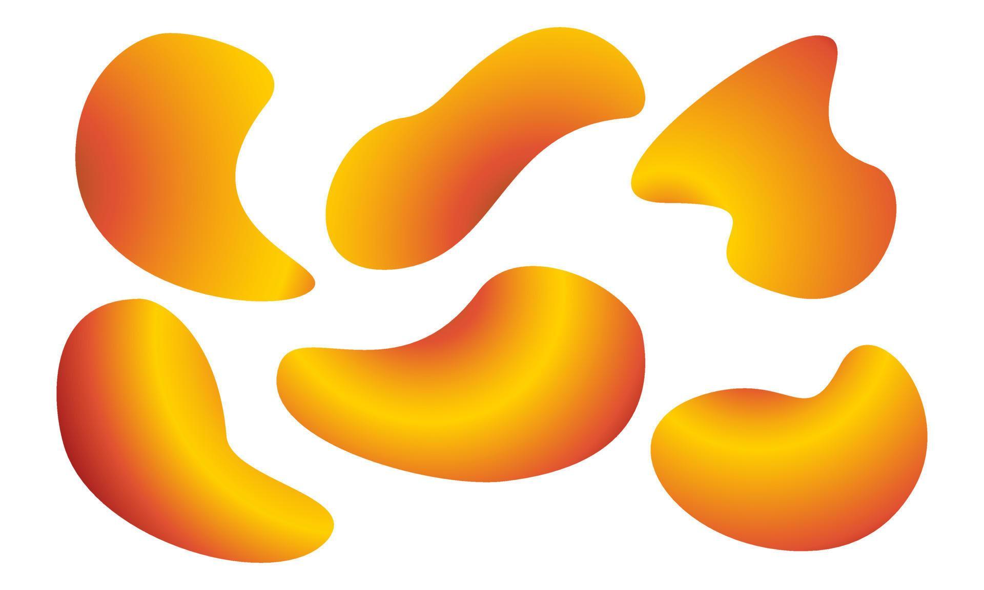 Liquid gradient shape. Gradient Blobs shapes vector set. Organic ...