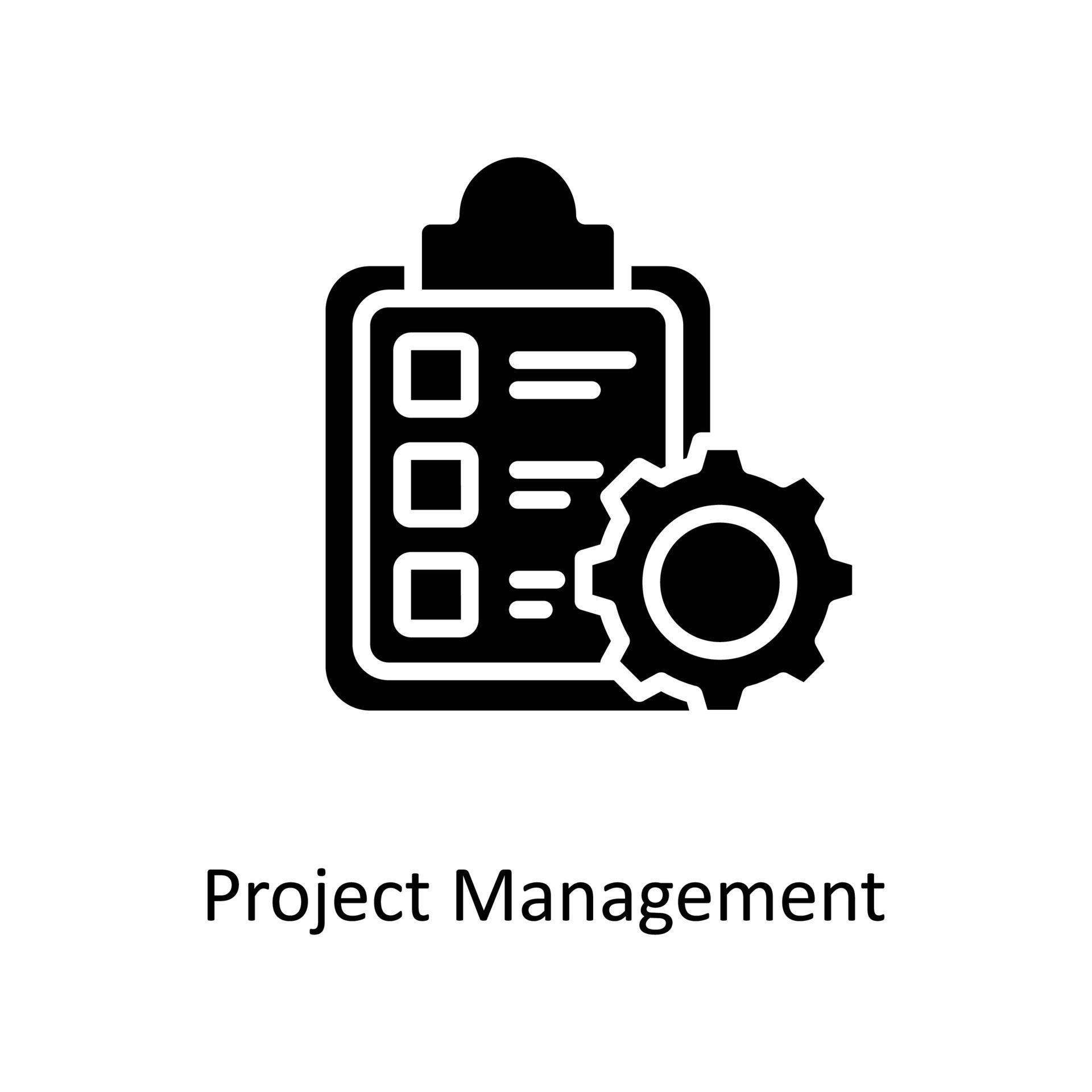 Project Management Vector Solid Icons. Simple stock illustration stock ...