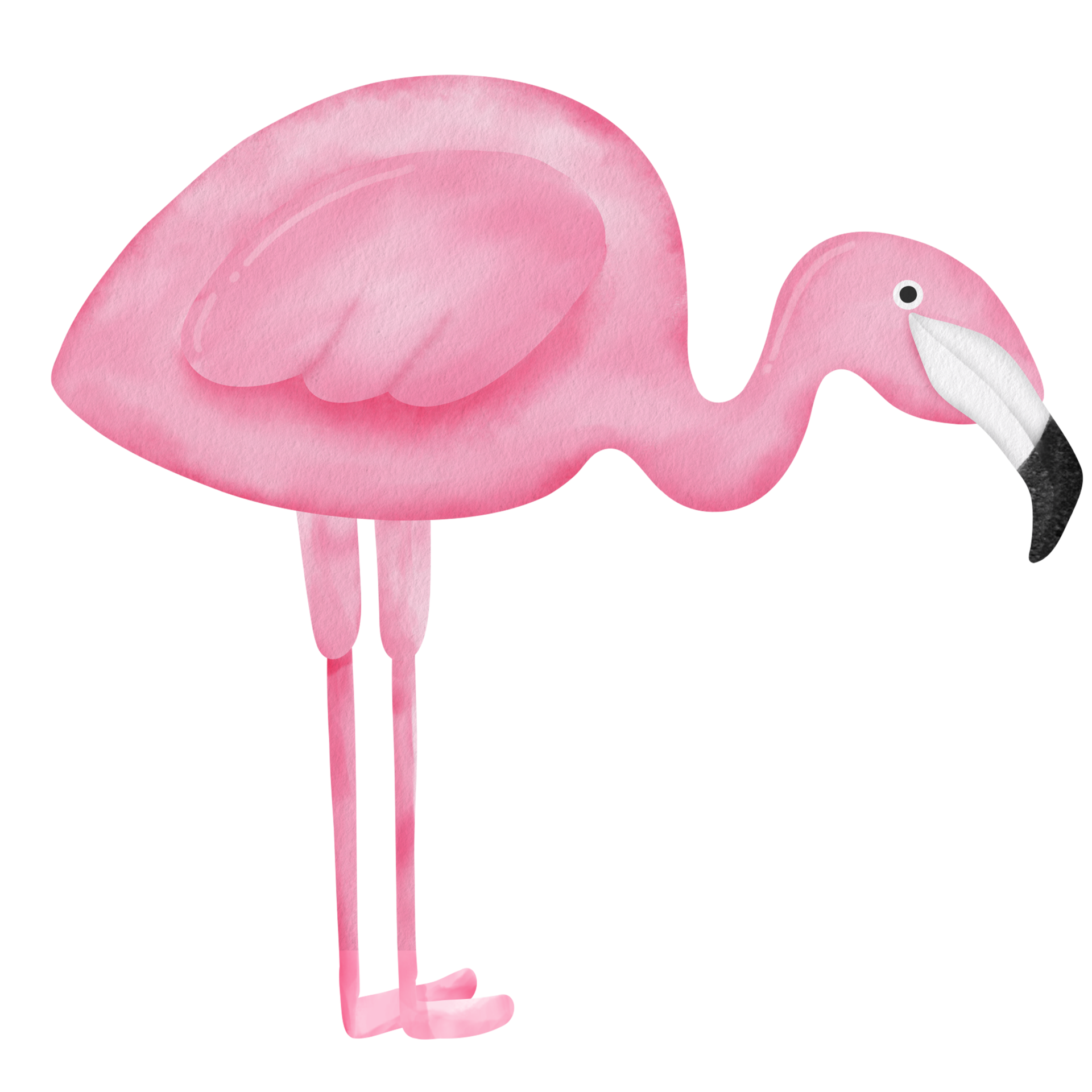 Watercolor Pink Flamingo Clipart 22495602 Png