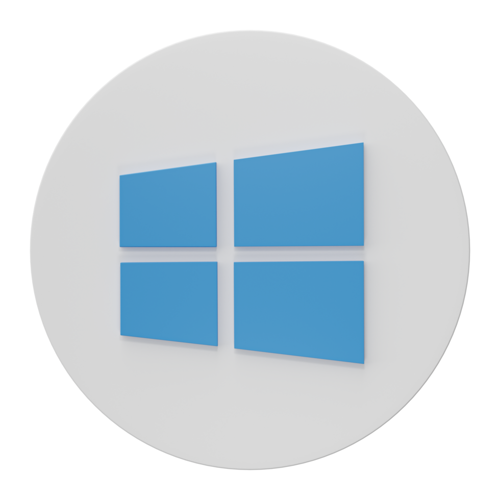 3D, Windows top brand operating system logos, isolated on transparent ... 3D, Windows top brand operating system logos, isolated on transparent ...