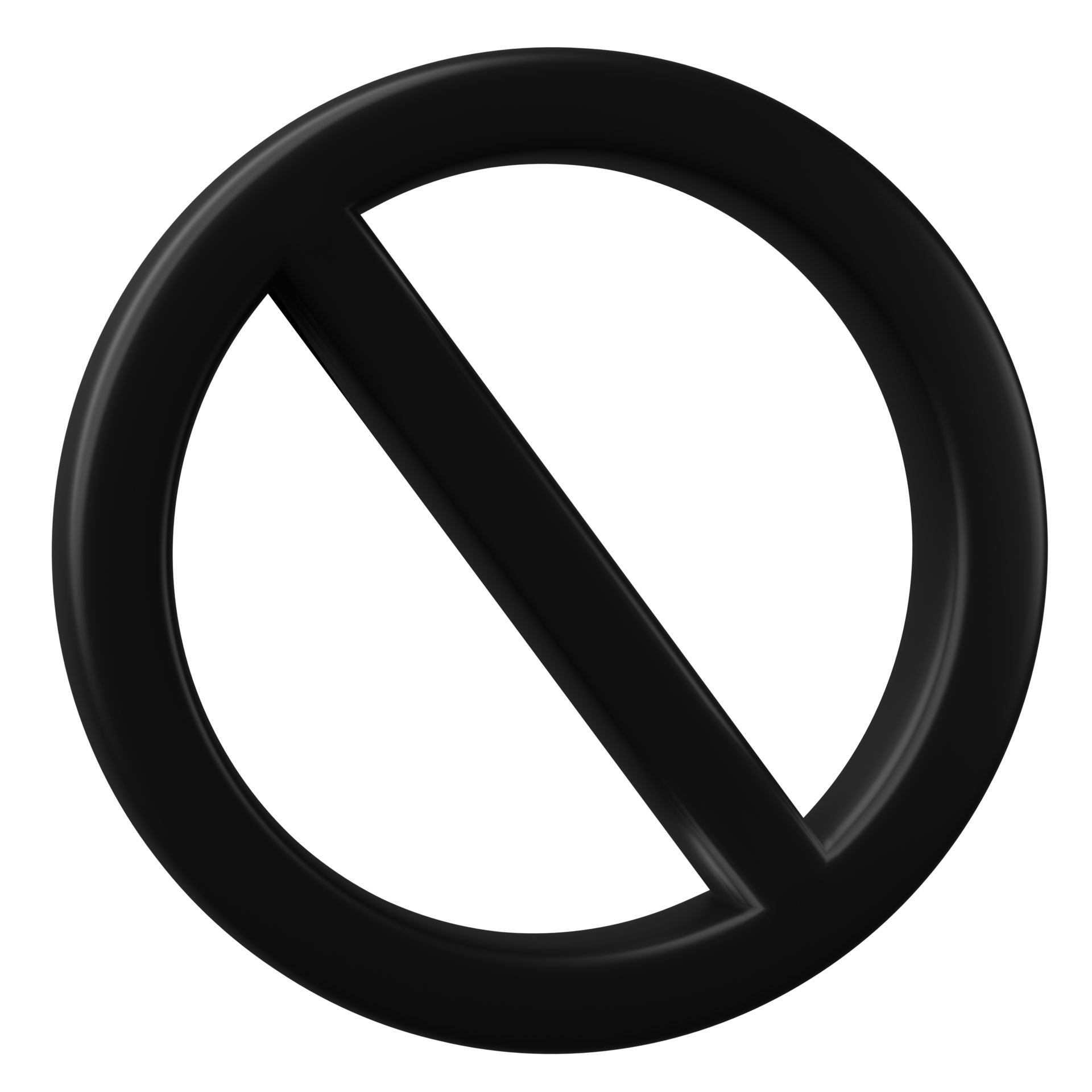 3D Stop sign prohibition or forbidden icon isolated on transparent ... 3D Stop sign prohibition or forbidden icon isolated on transparent ...