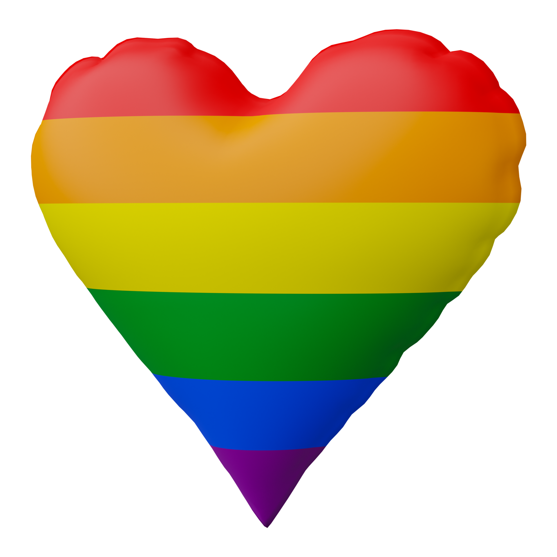 Free 3D render, Pride LGBT on heart icon isolated on transparent ...
