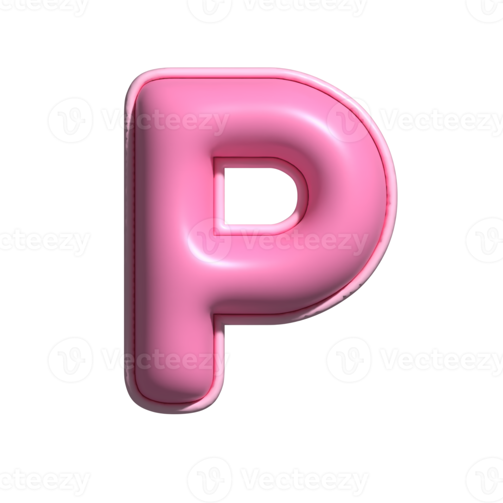 Letter P Pink