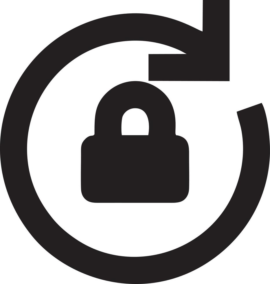 Lock Security Icon Symbol Vector Image Illustration Of The Key Secure Access System Vector