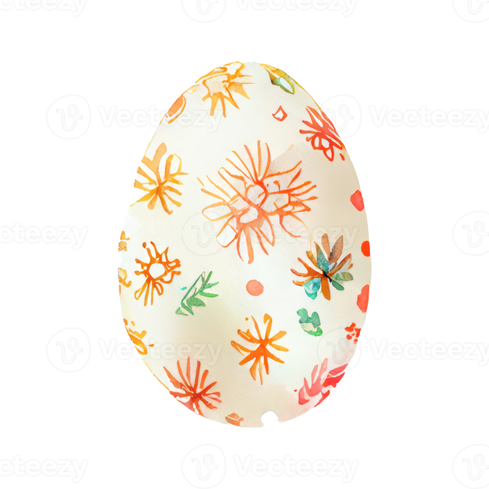 watercolor easter egg flowers 22505494 PNG
