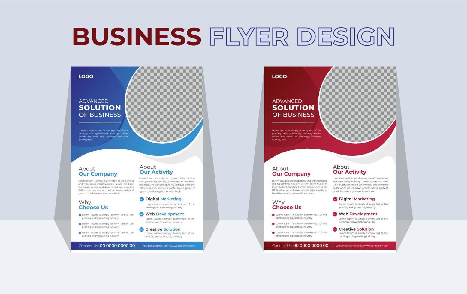 Modern business flyer or brochure cover layout design template 22505765 ...