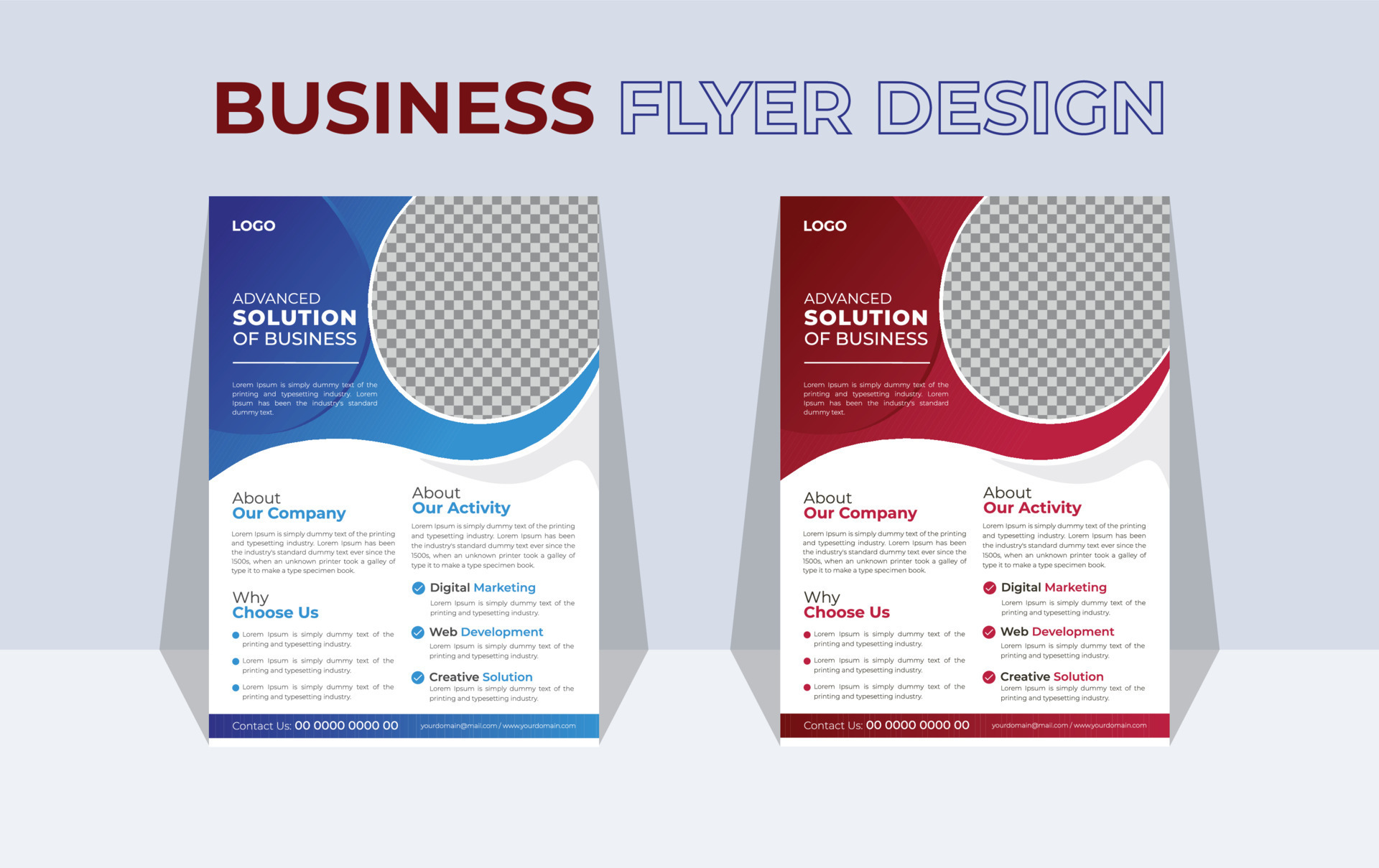 Modern Business Flyer Or Brochure Cover Layout Design Template 22505765 Vector Art At Vecteezy