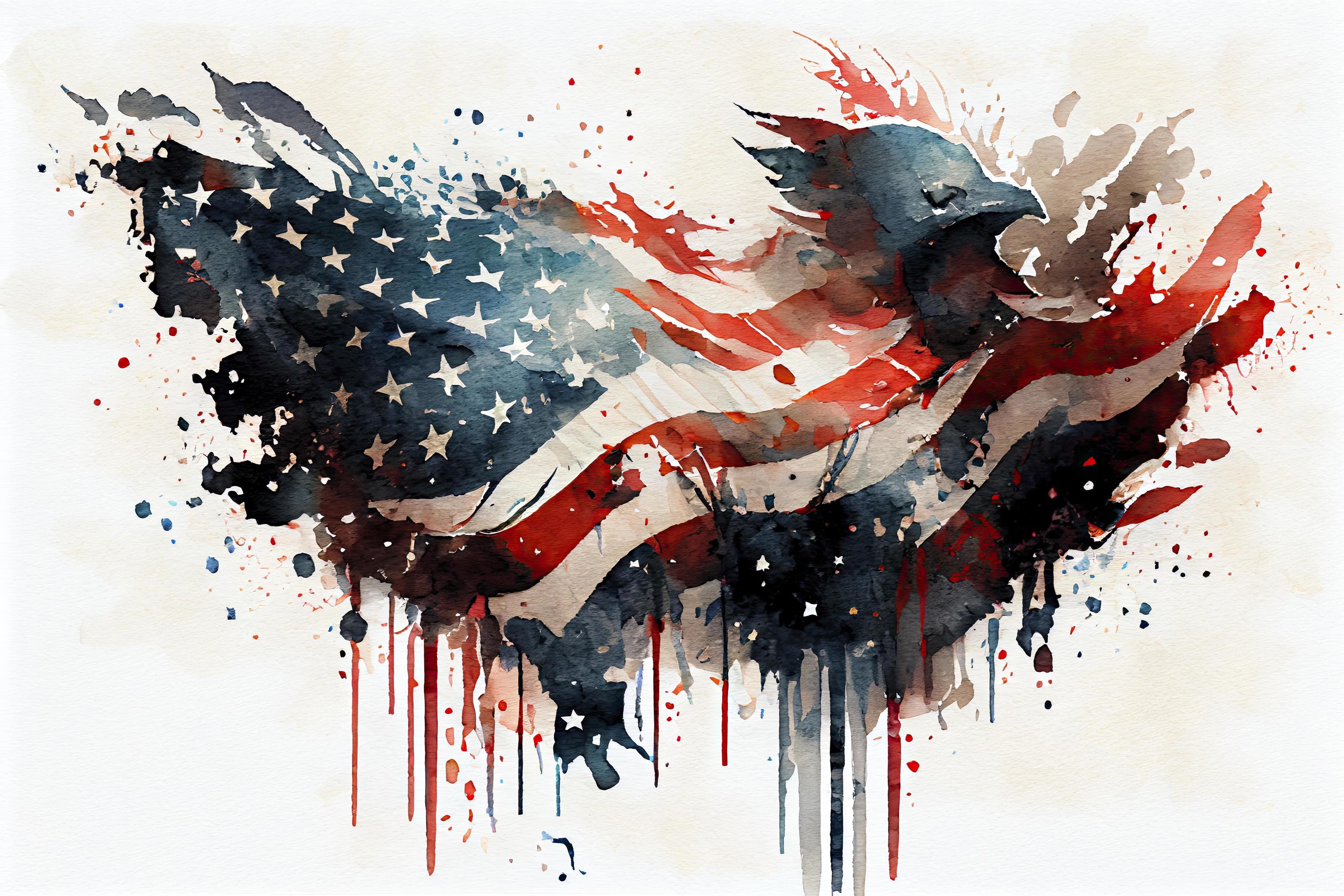 american patriotic watercolor desktop background 22506526 Stock Photo ...
