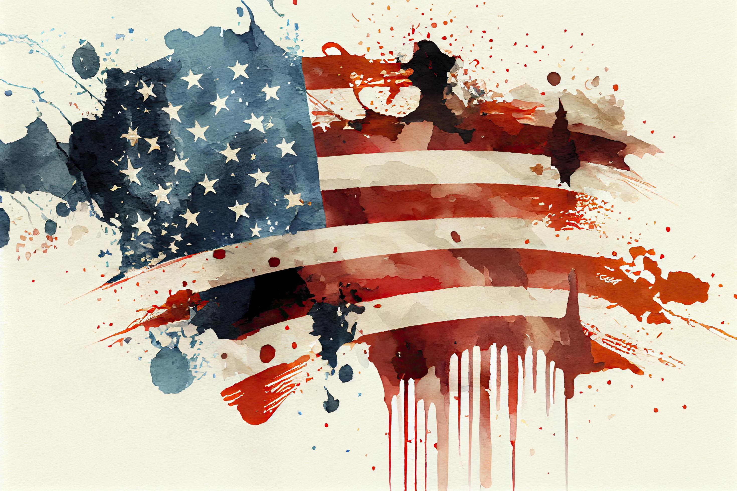 american patriotic watercolor desktop background 22506531 Stock Photo ...