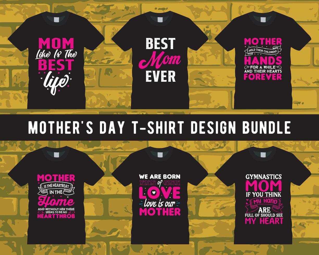 Mothers day and mom t-shirt design bundle, Happy mothers Day t-shirt set, 22507835 Vector Art at ...