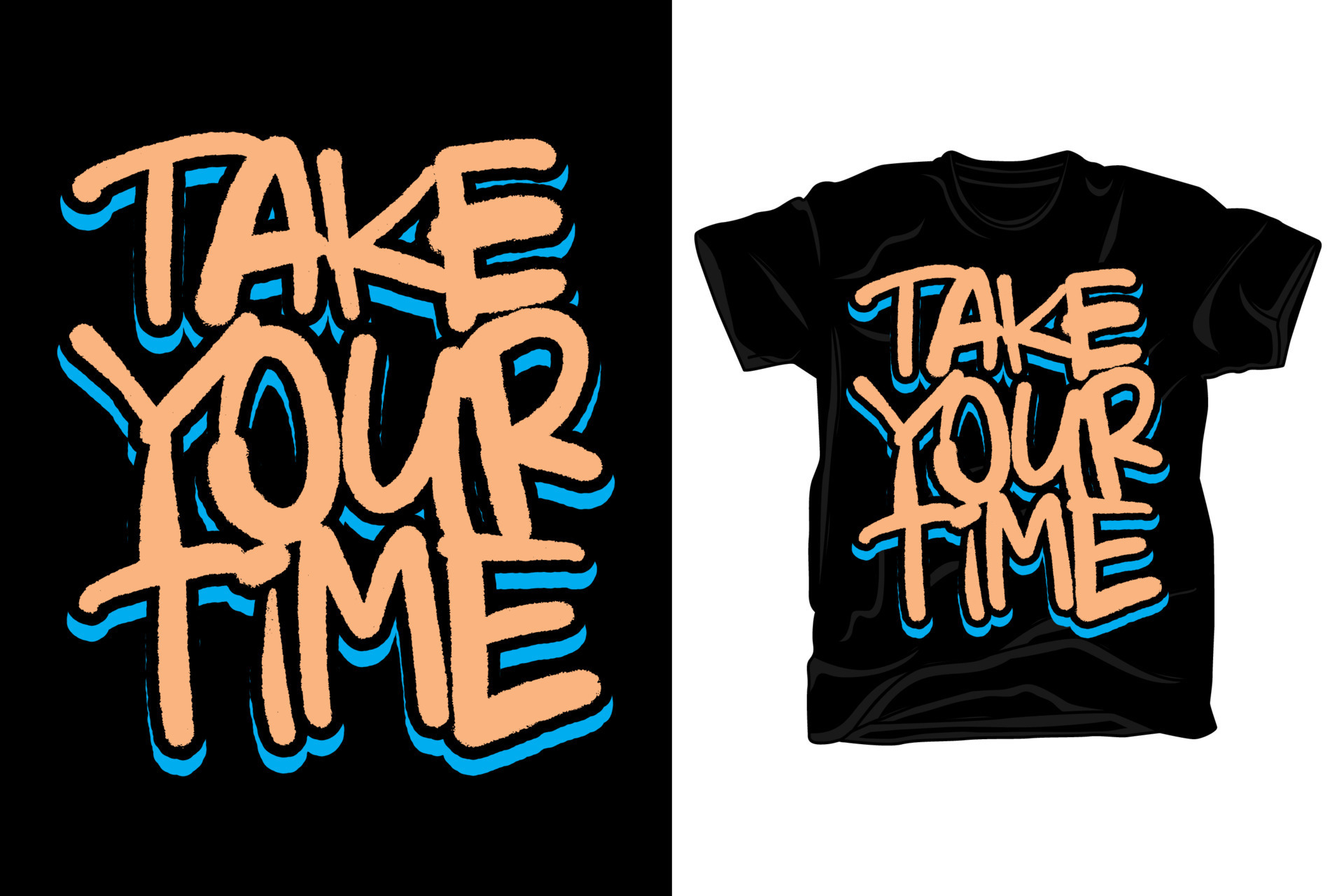Take your time hand drawn typography brush style t shirt design 22509267 Vector Art at Vecteezy
