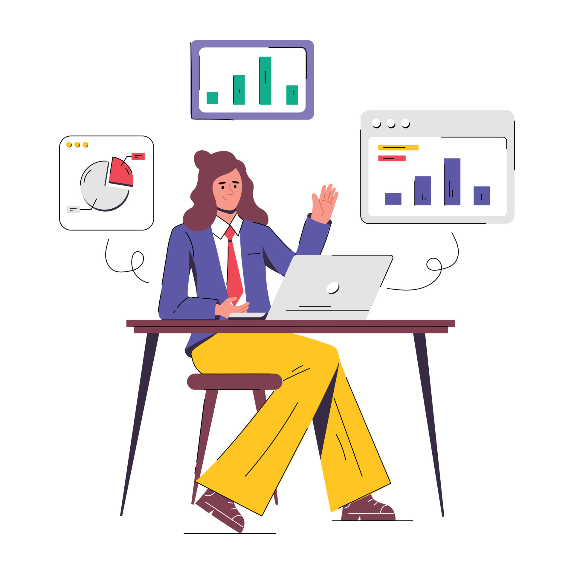 Trendy Data Analyst 22509763 Vector Art At Vecteezy