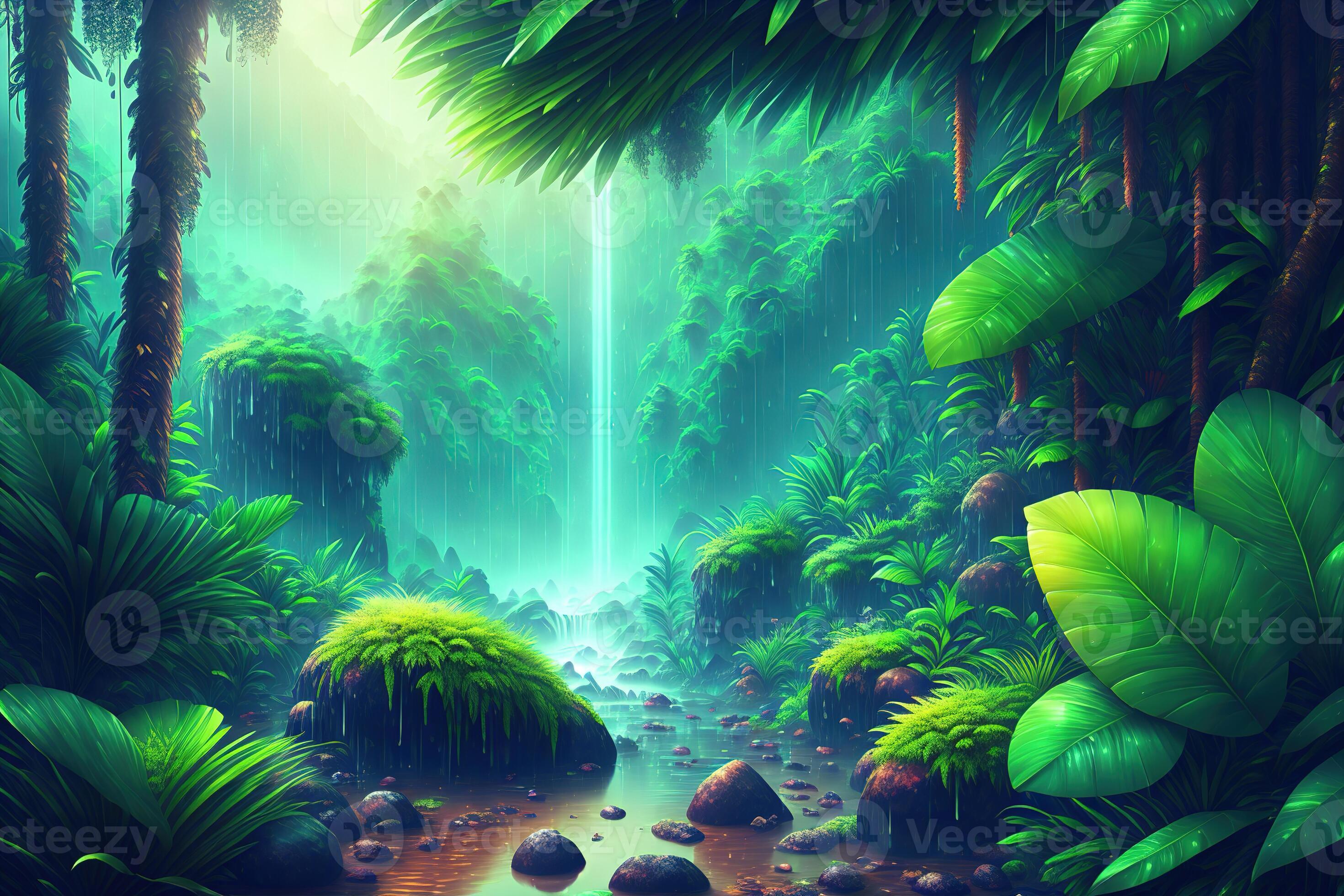 Raining Forest Wallpaper