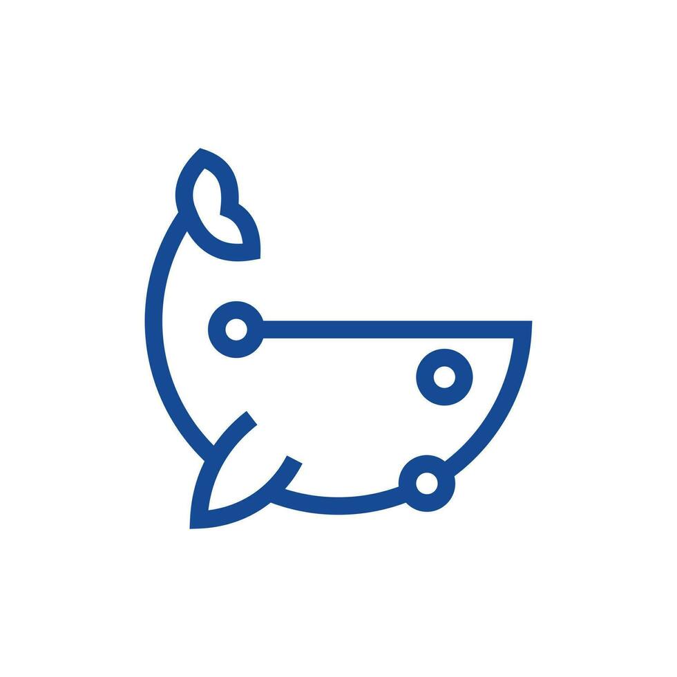 ballena tecnología moderno sencillo logo 22516142 Vector en Vecteezy